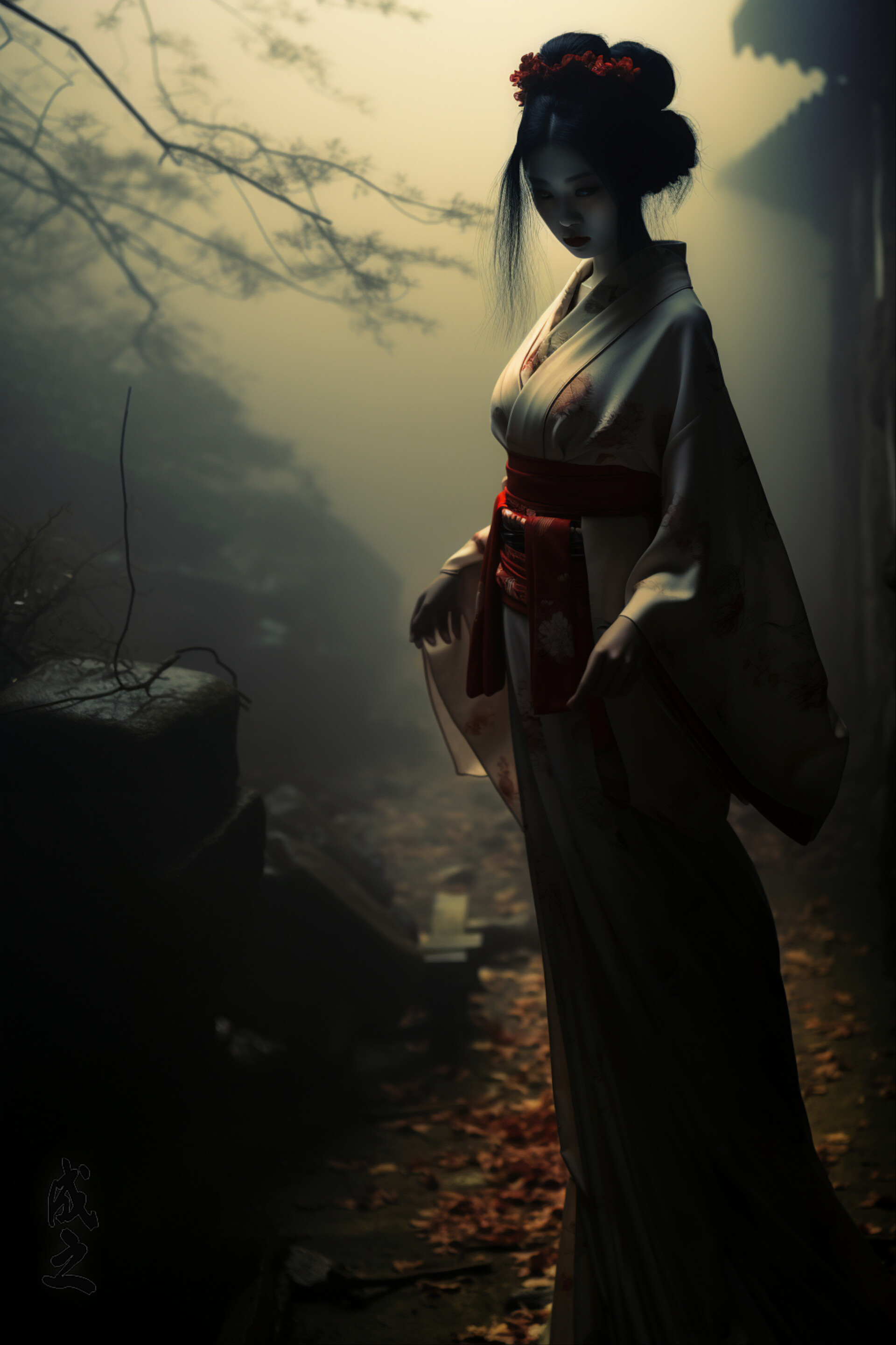 ArtStation - TSUYU ( Japanese ghost story " PEONY LANTERN" )