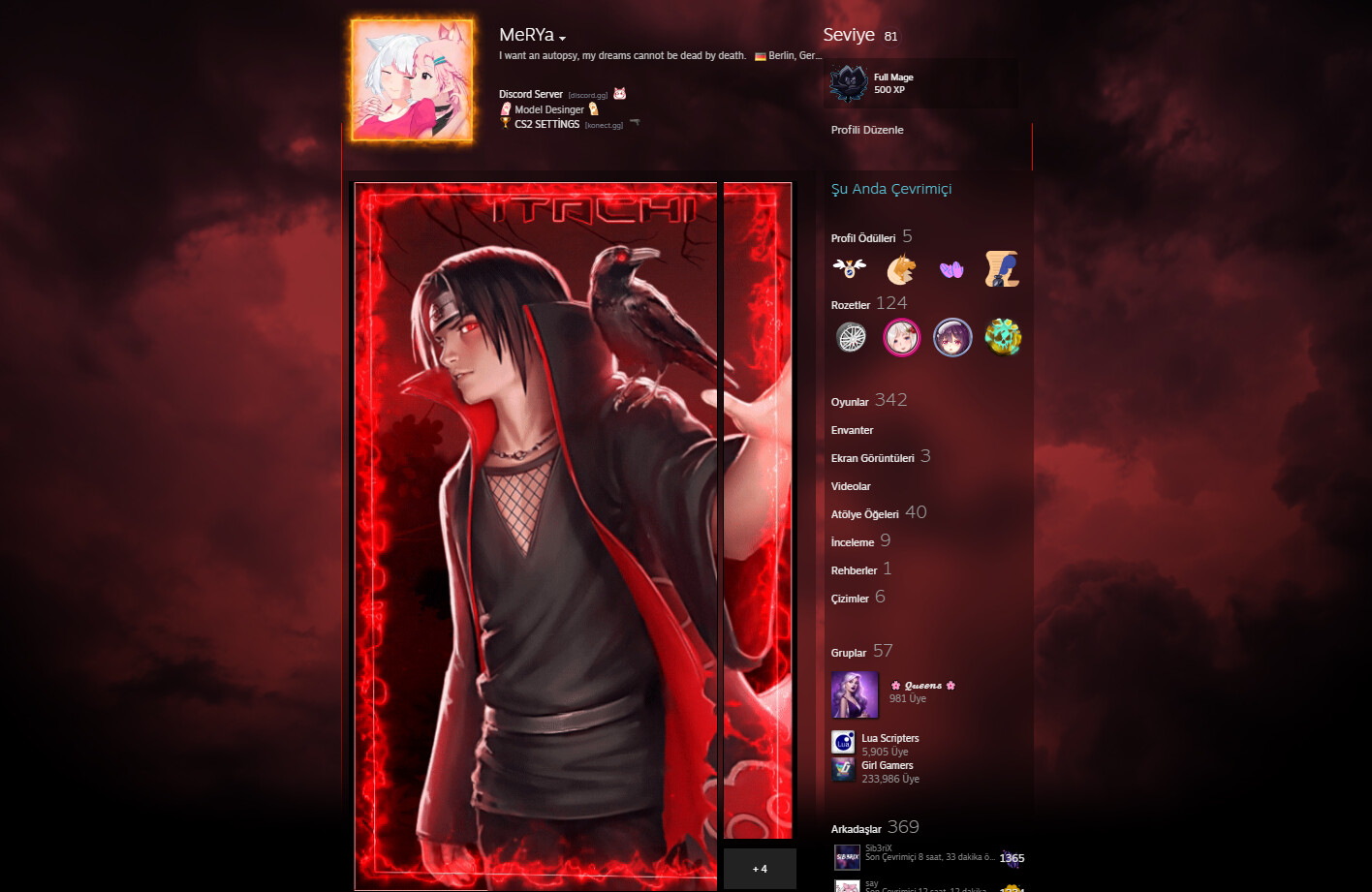 ArtStation - Uchiha Itachi Steam Artwork (Animated)