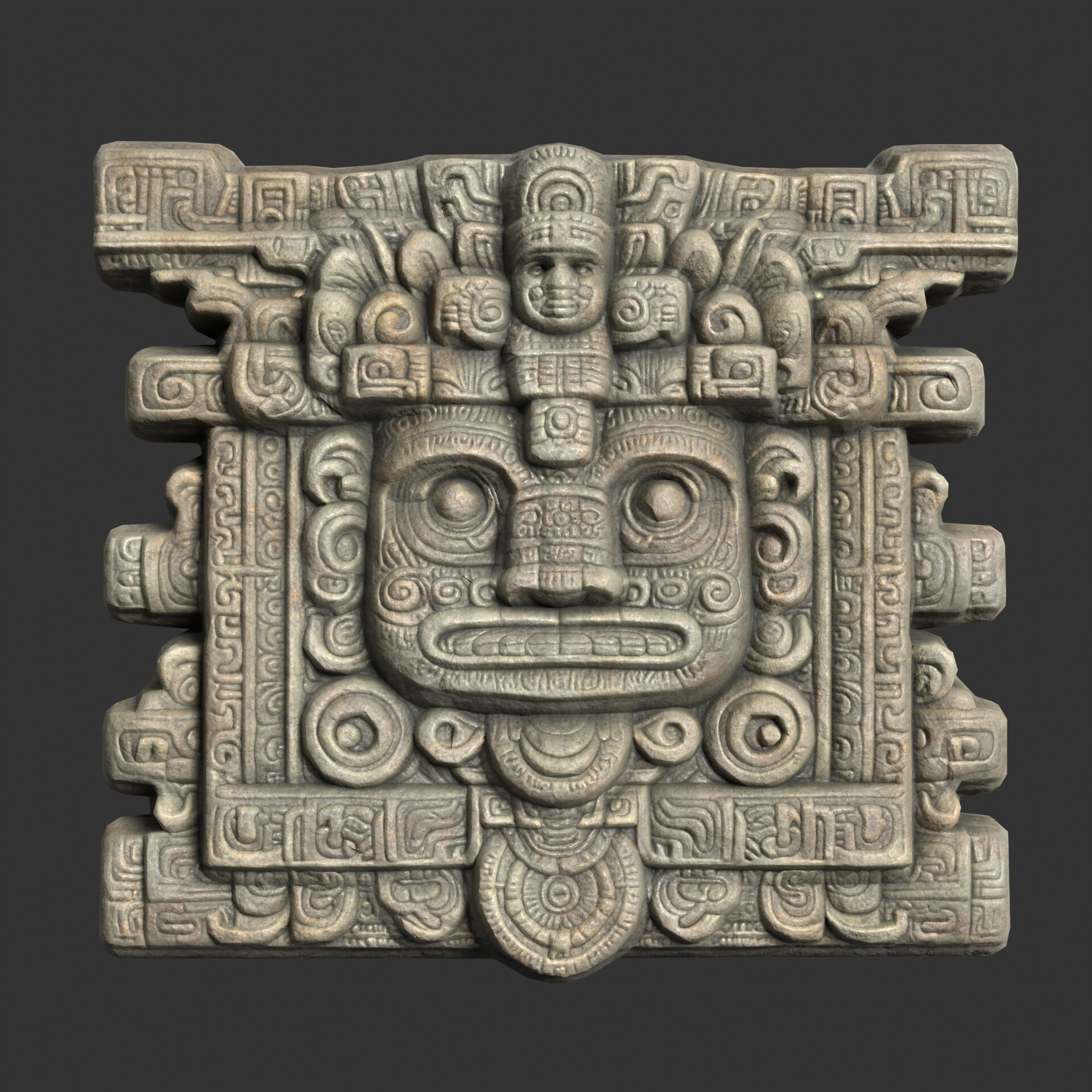 3D Models by 3D Landscape - 09 Mayan Temple Wall Decor 231201