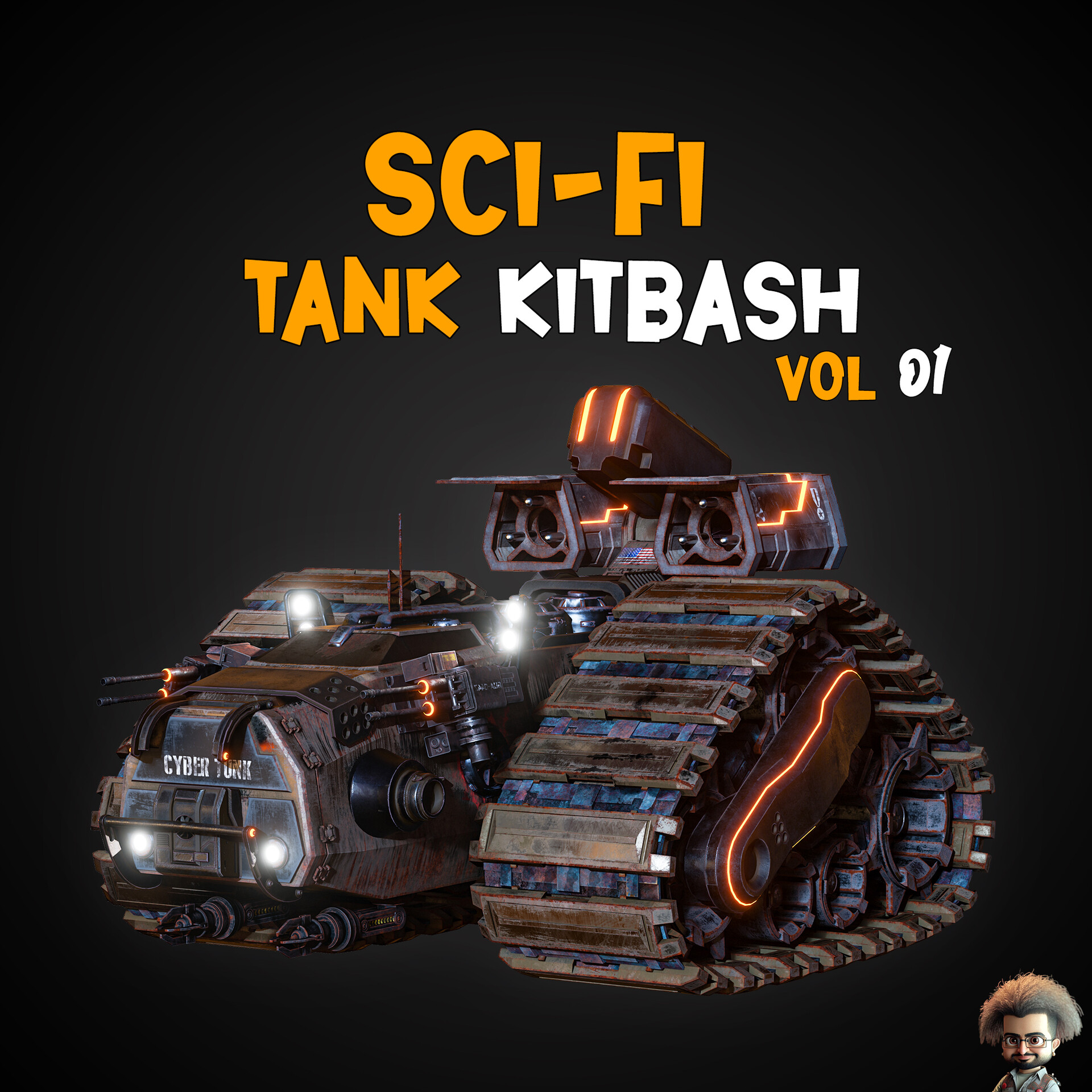 ArtStation - SCI-FI Tank HardSurface-Kitbash - 100 Unique 3D Model ...