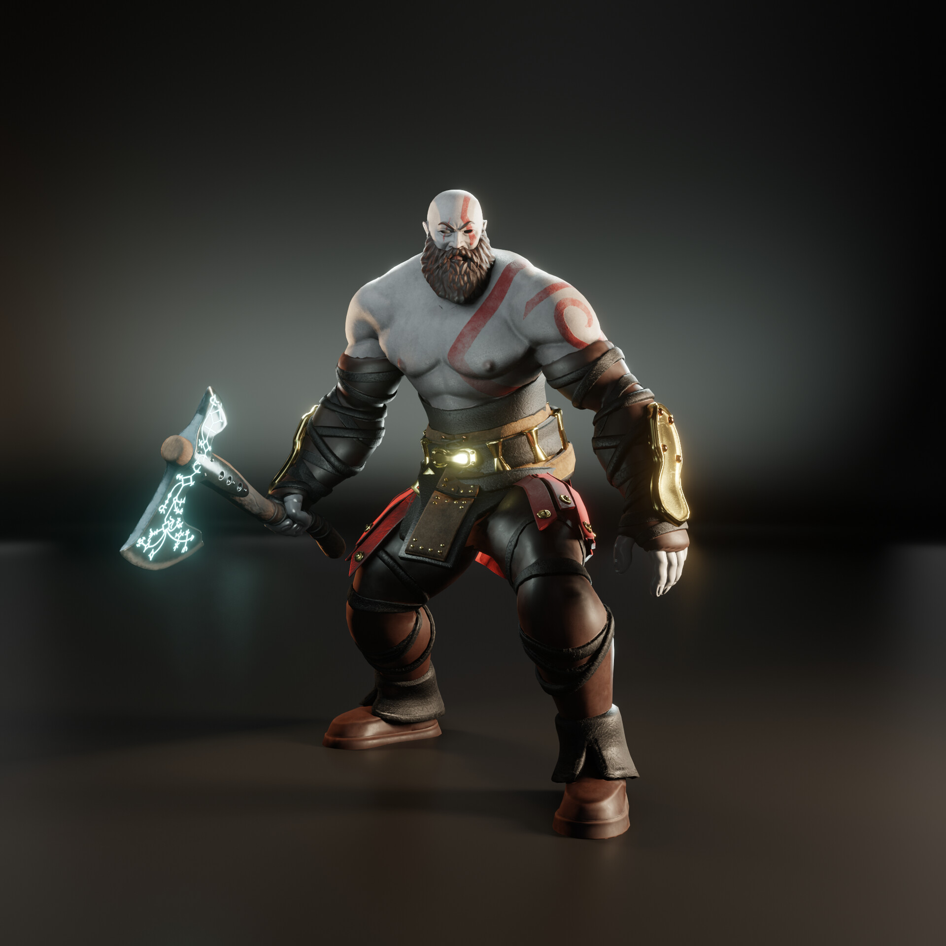 ArtStation - Stylized version of Kratos