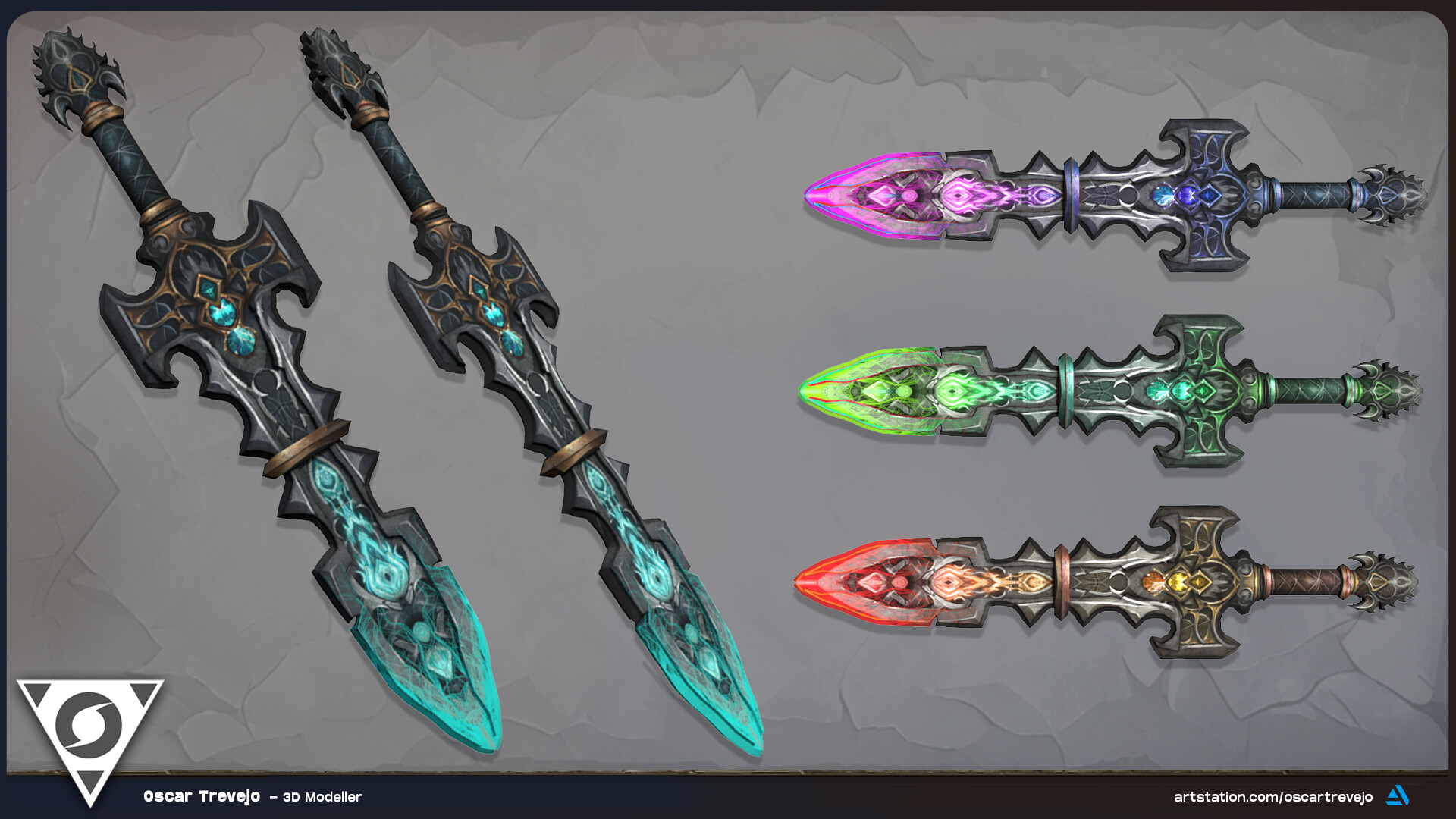 Oscar Trevejo (Luxor) - Weapons Bundle Pack Handpainted Texture ...
