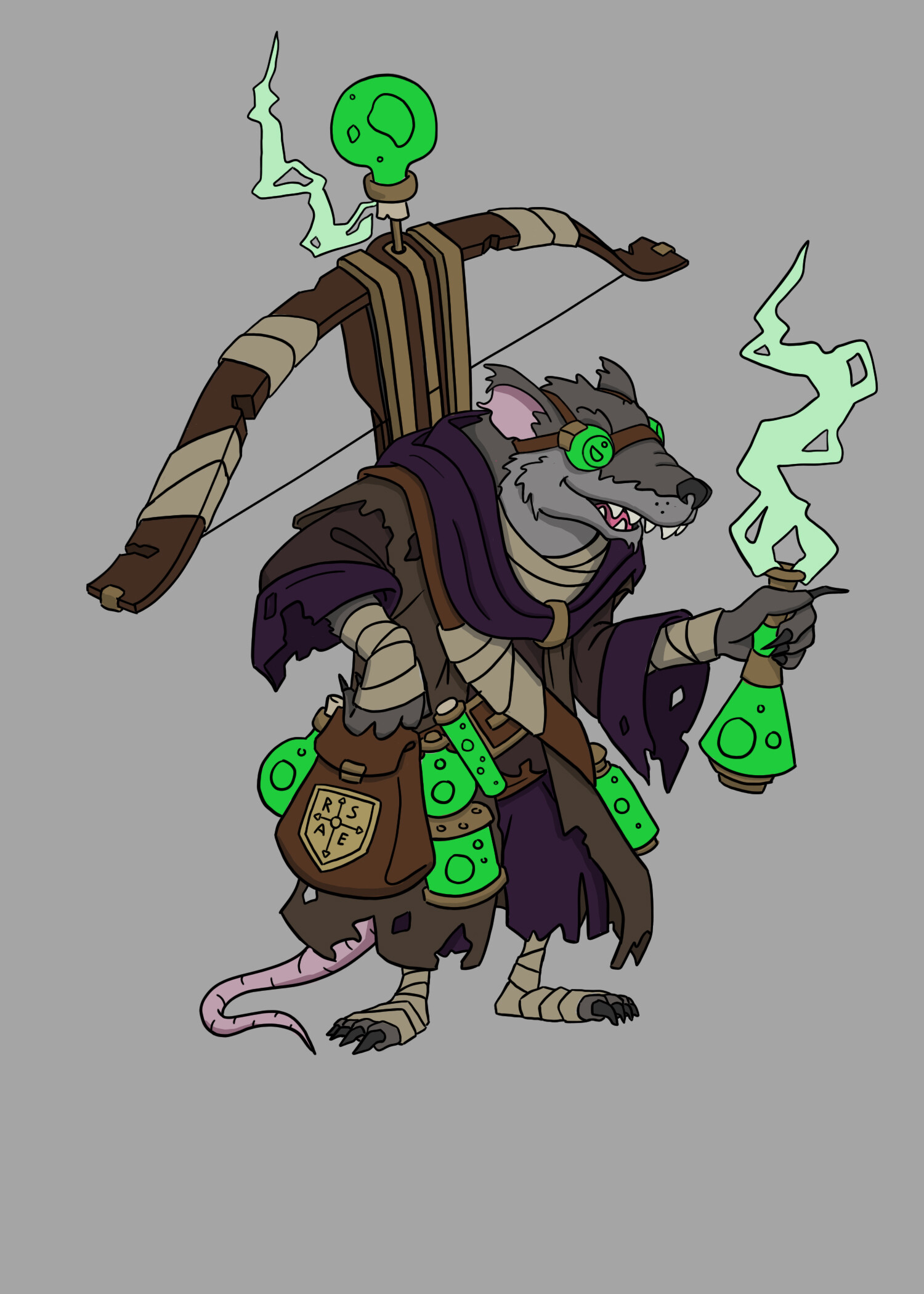 McClure Art & Design - Snul Silverblood - Ratfolk Alchemist/Artificer
