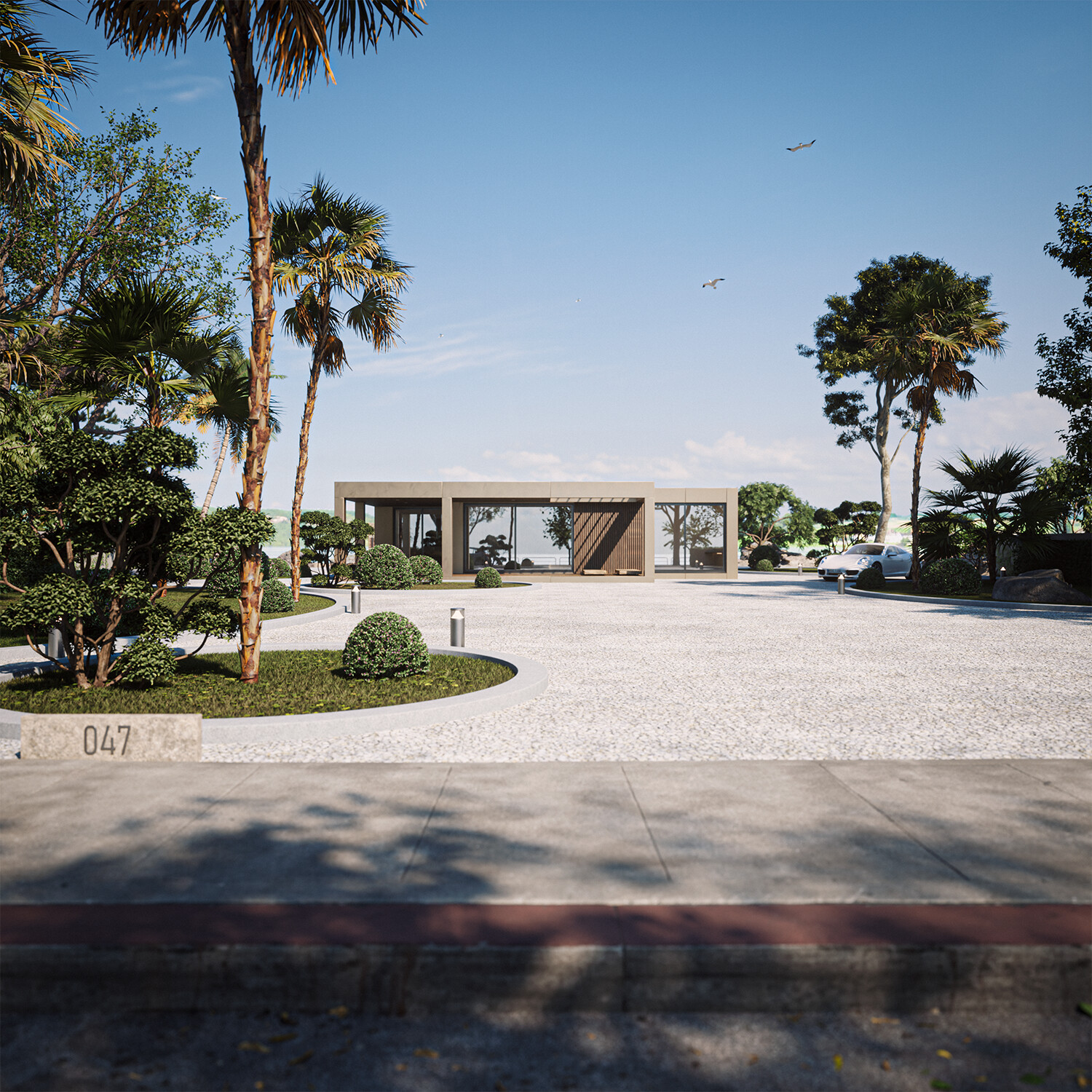 ArtStation - 3D Exterior Visualization - Prefab House