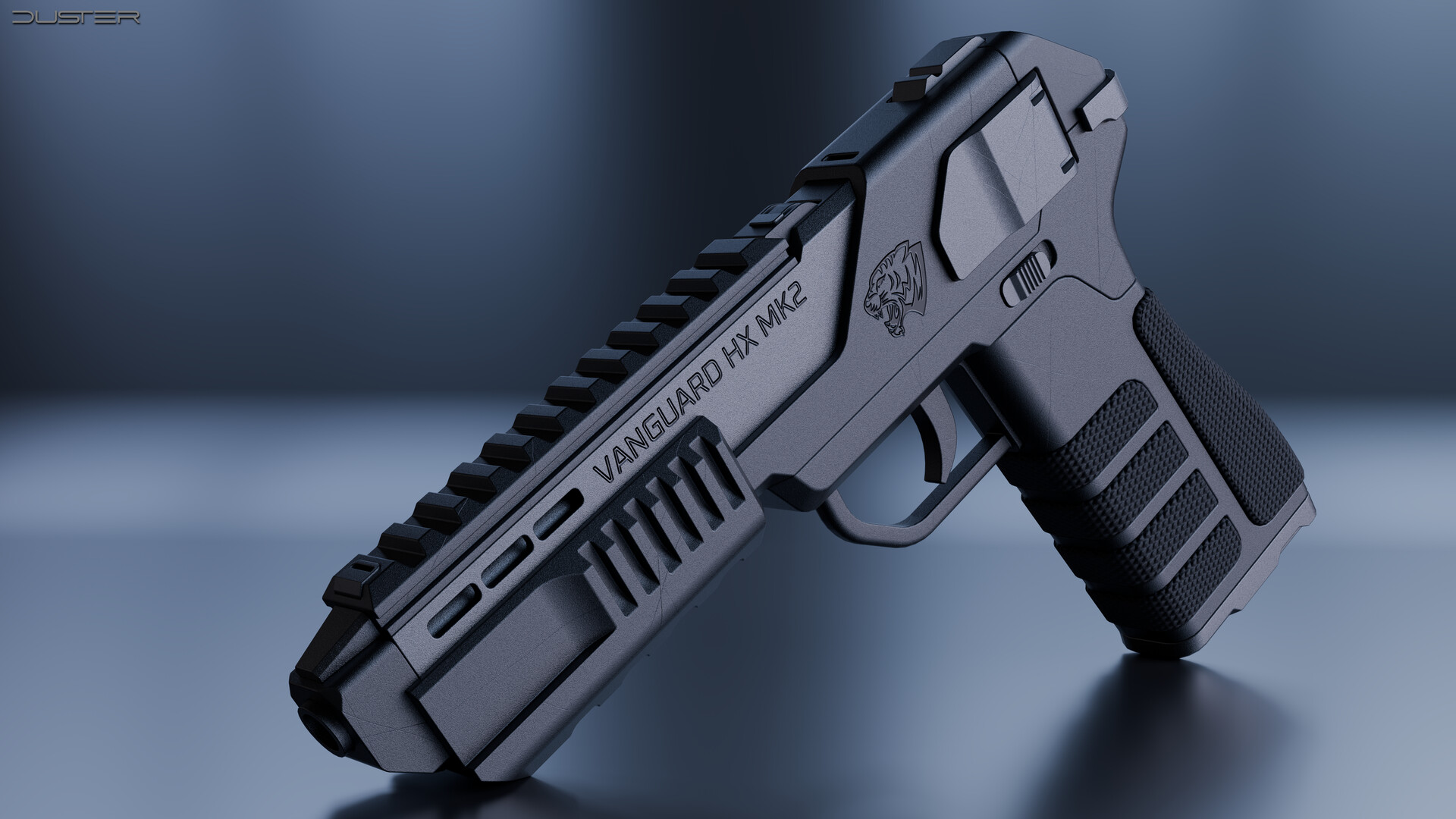 Duster - Sci-Fi / Cyberpunk Pistol - Blender 3D Model