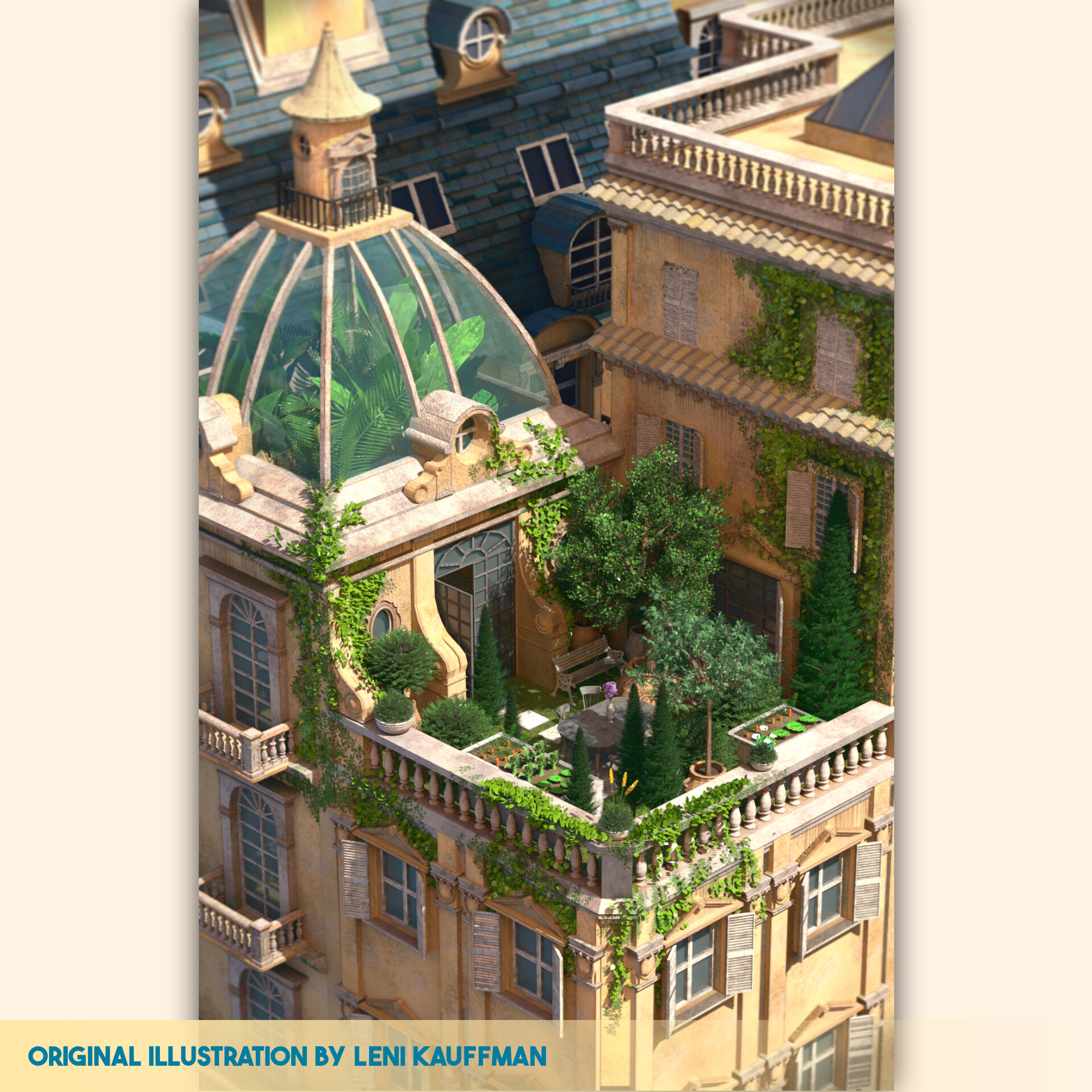 ArtStation - Rooftop Garden - 3D Environment