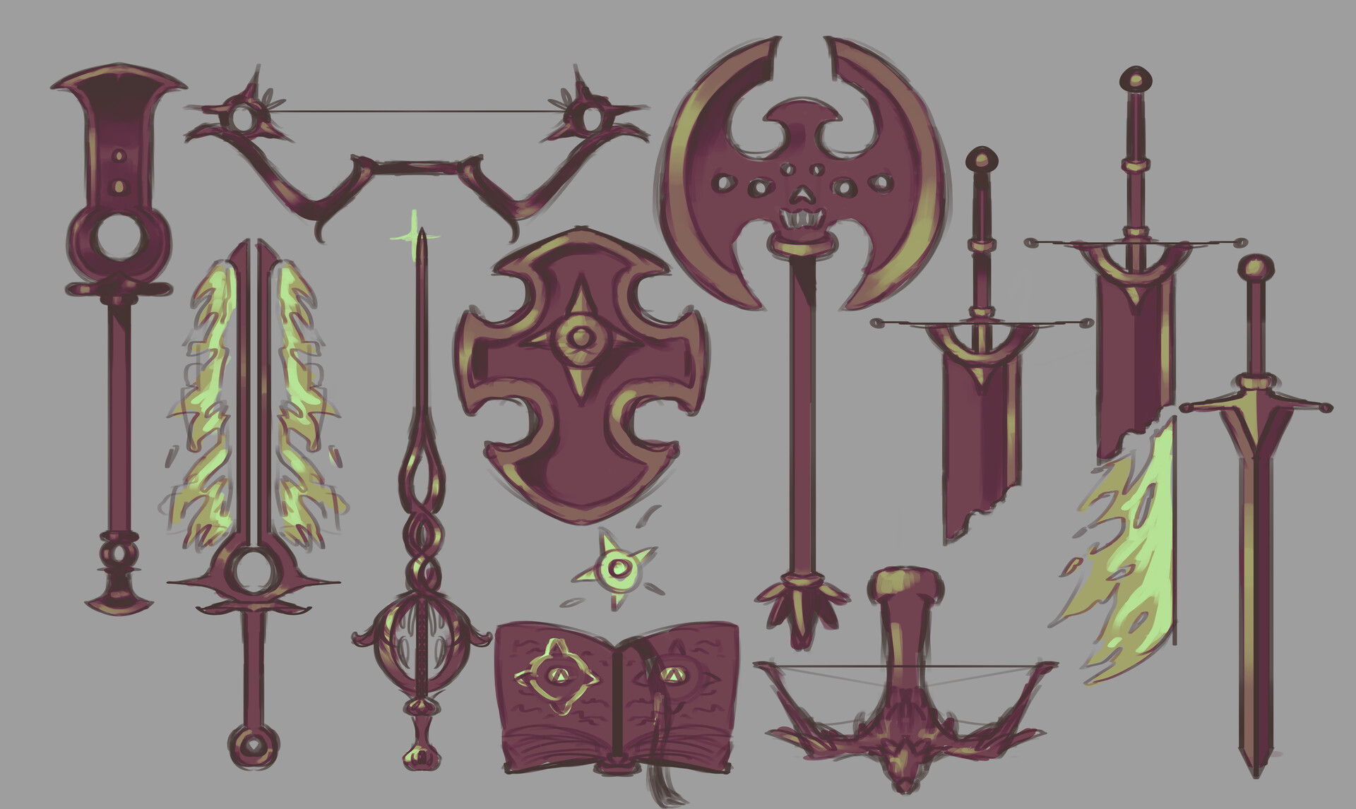 ArtStation - weapon devil set