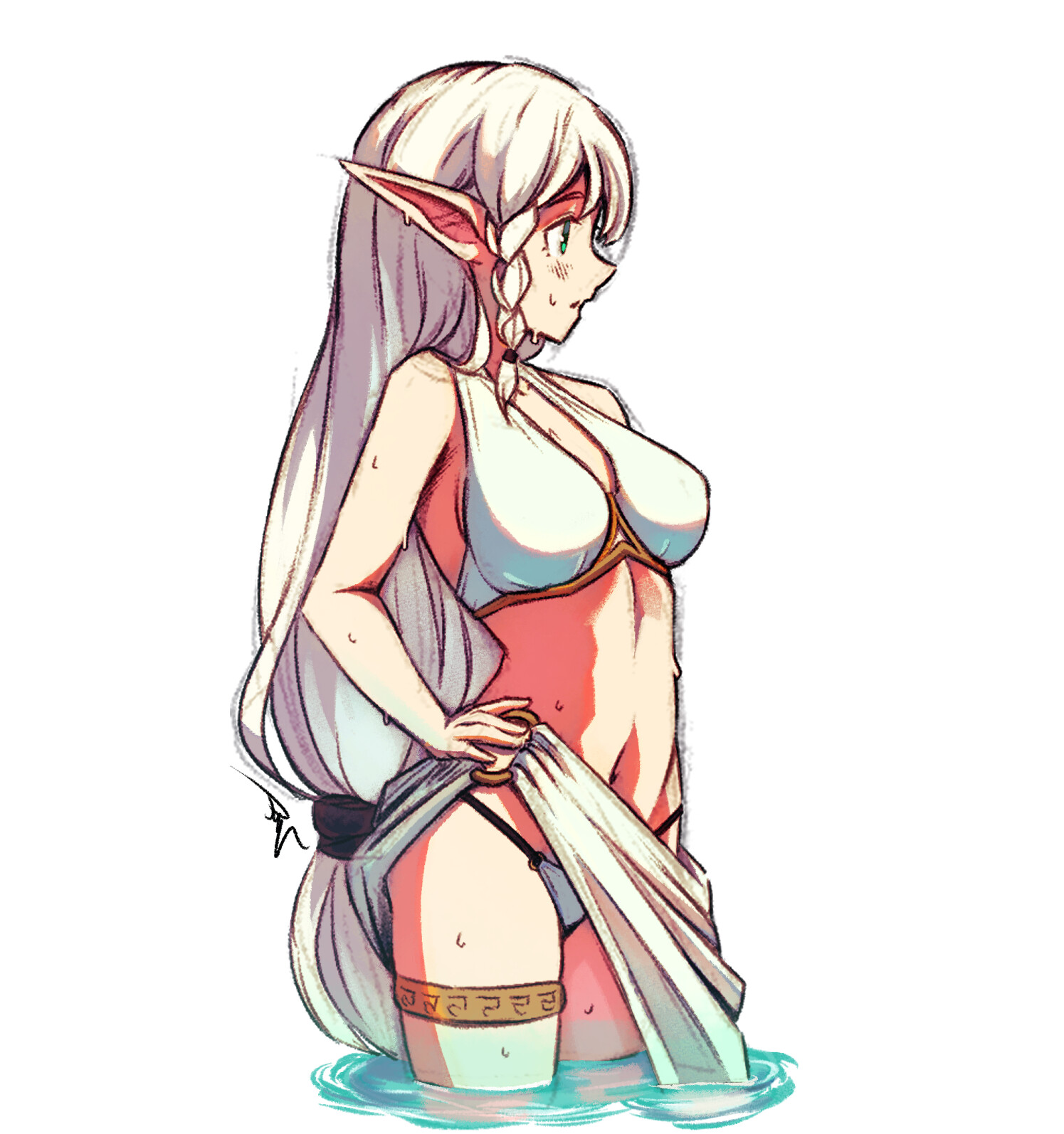 ArtStation - Elf Bikini Girl