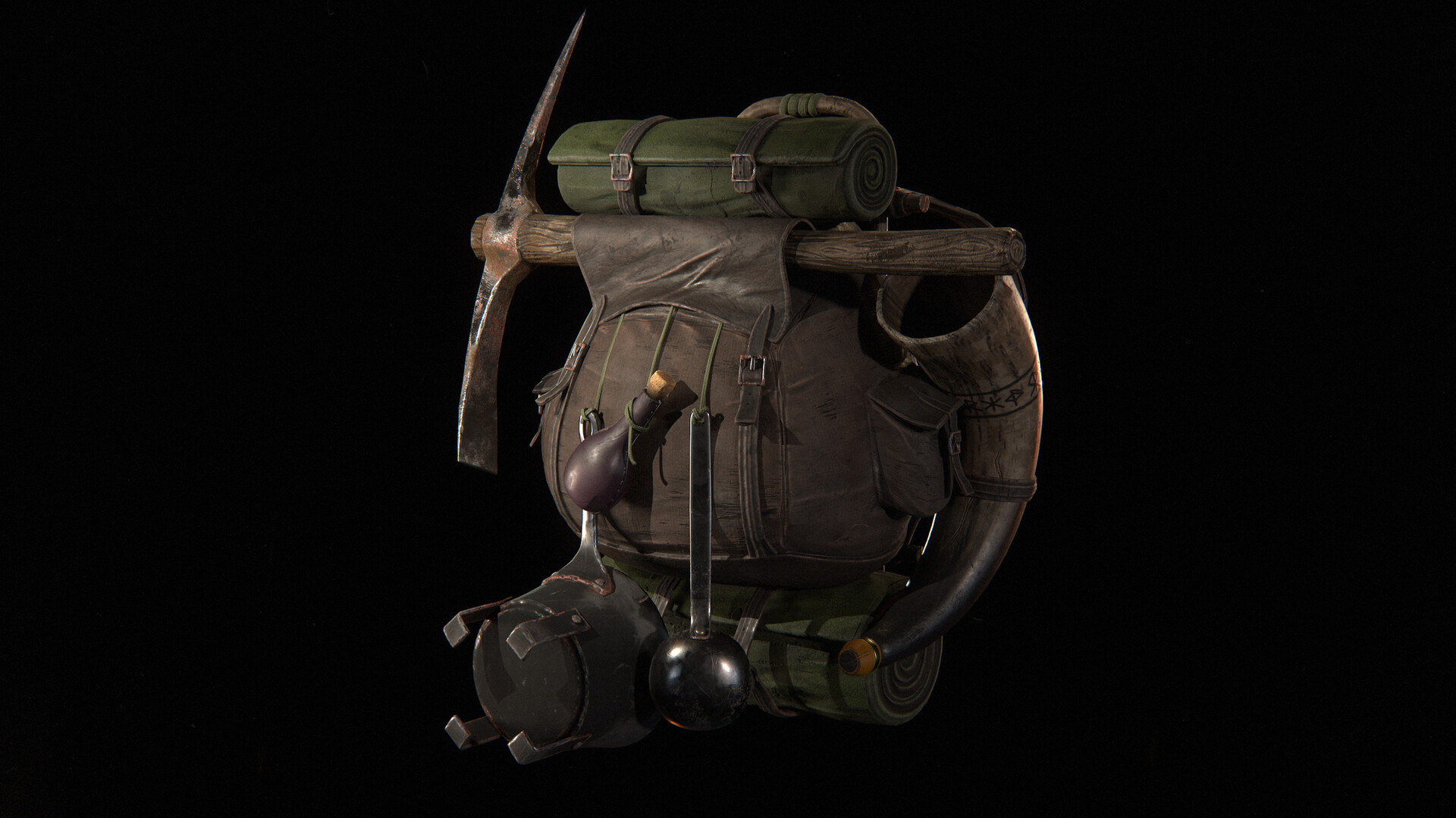 ArtStation - Medieval survival backpack