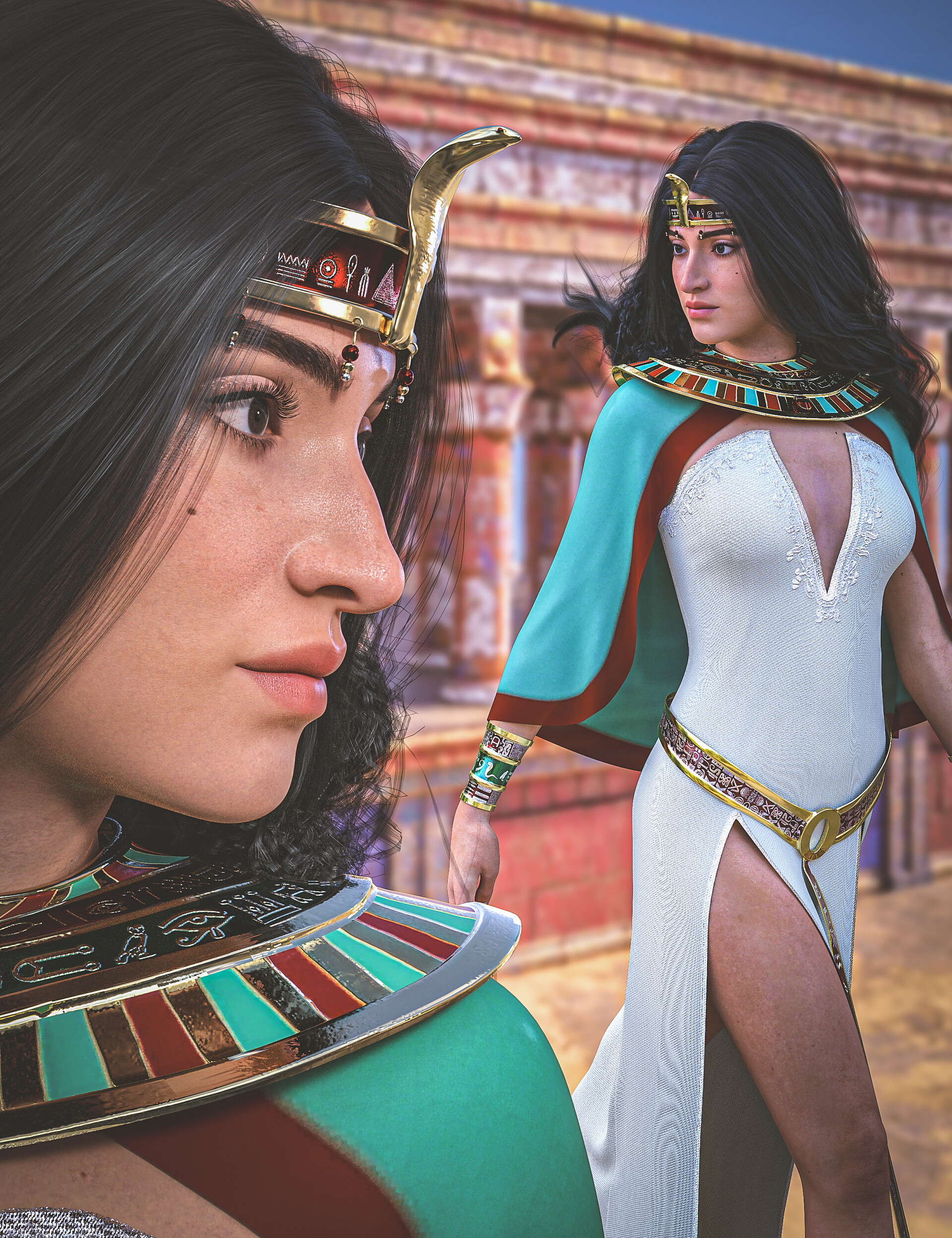 ArtStation - Promo Art for dForce Sand's Enchantress Outfit Texture Add-on