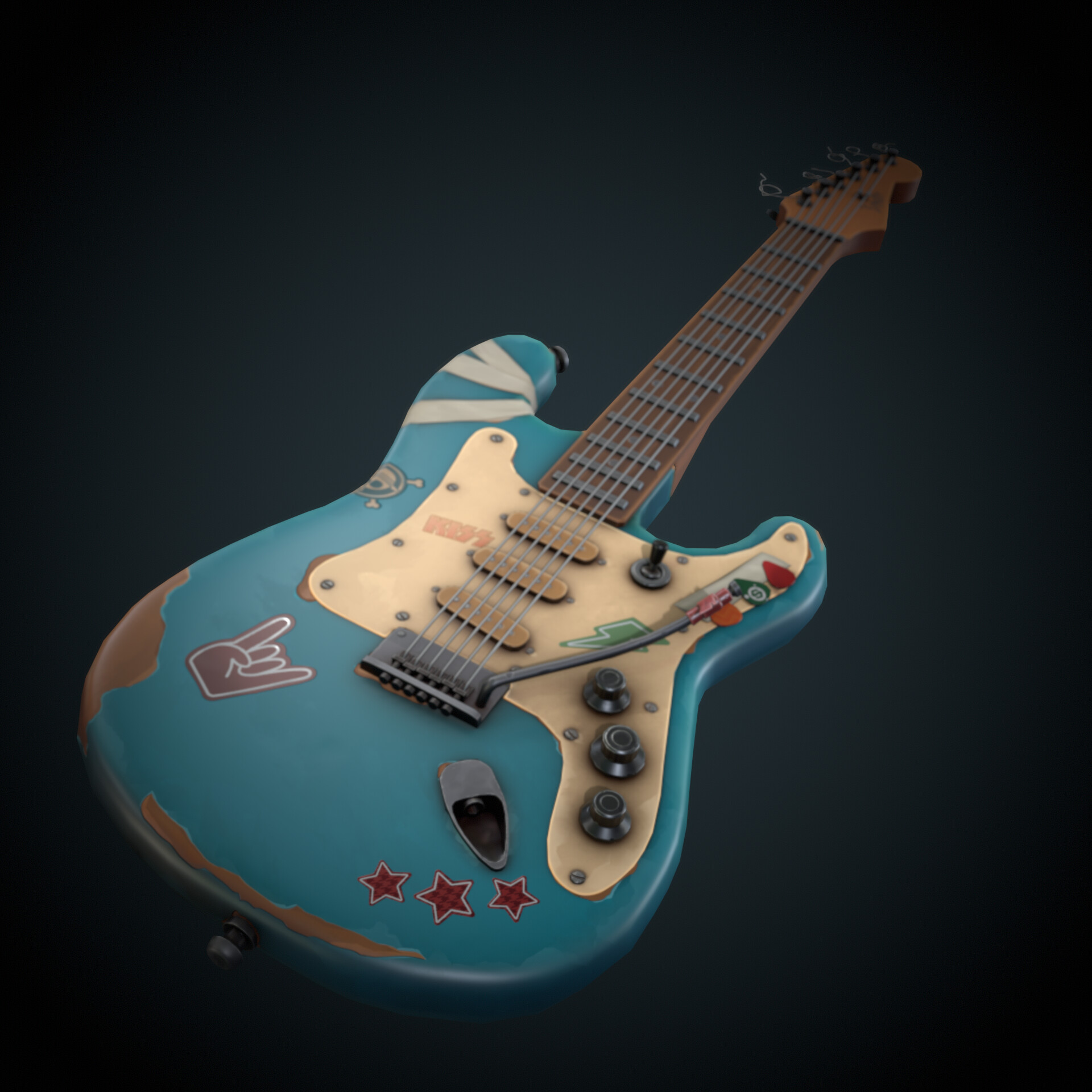 ArtStation - Stylized Electric Guitar
