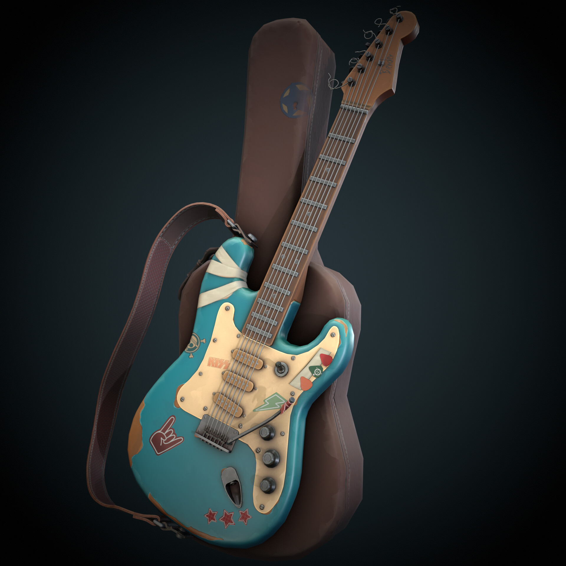 Natane Scarpi - Stylized Electric Guitar