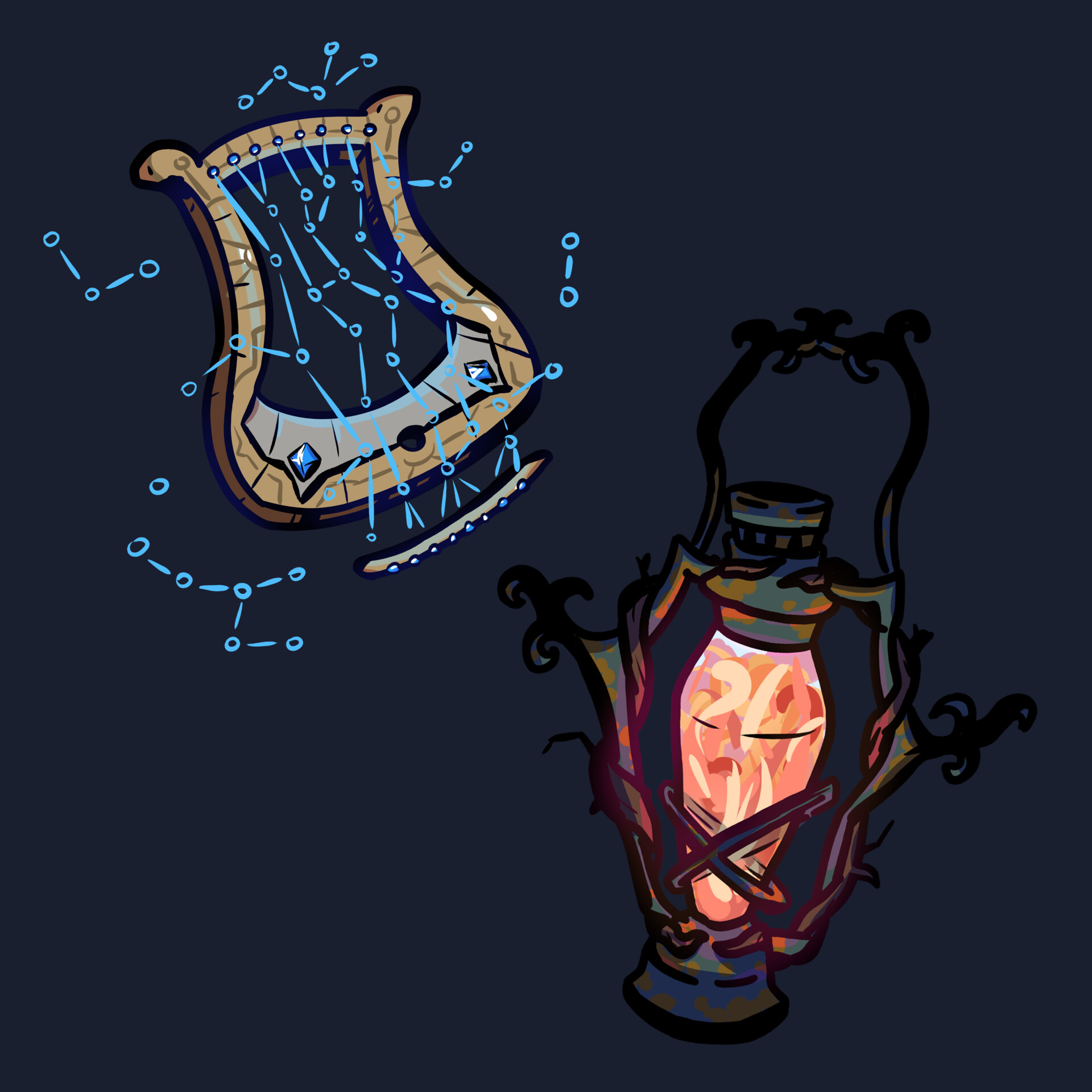 ArtStation - Cosmic Lyre & Faelight Lantern