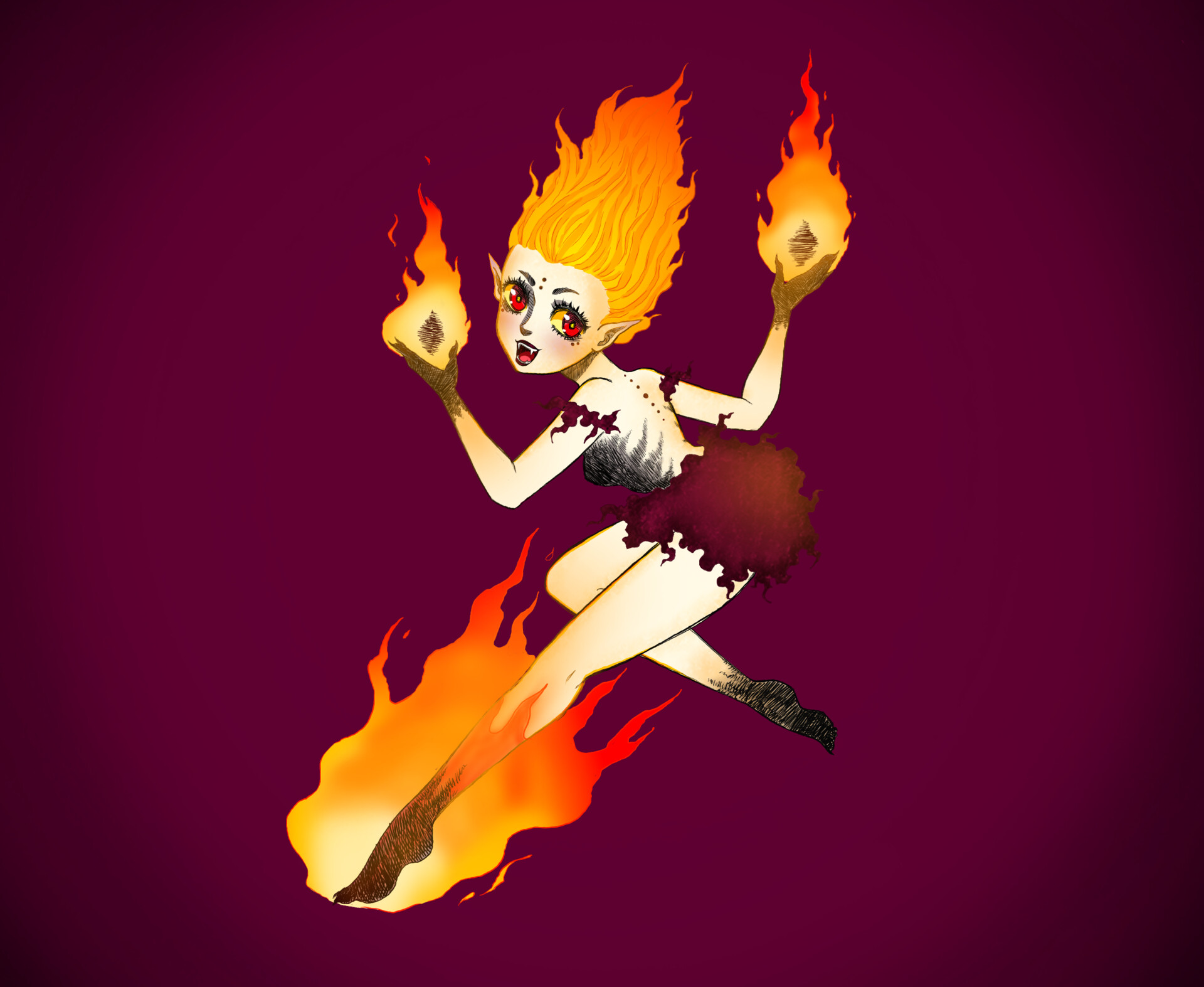ArtStation - Flame Girl