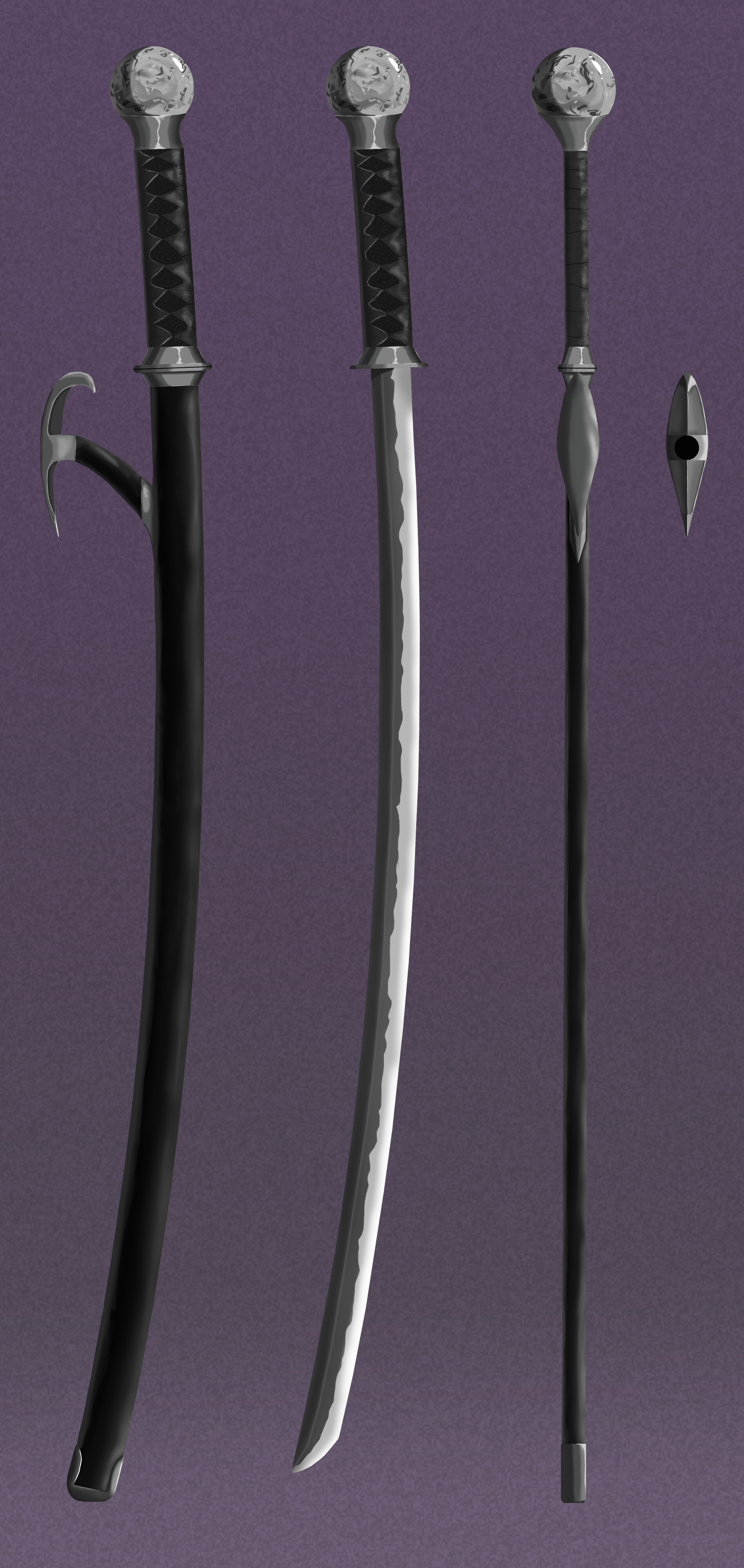 ArtStation - Cane Katana Sword Concept