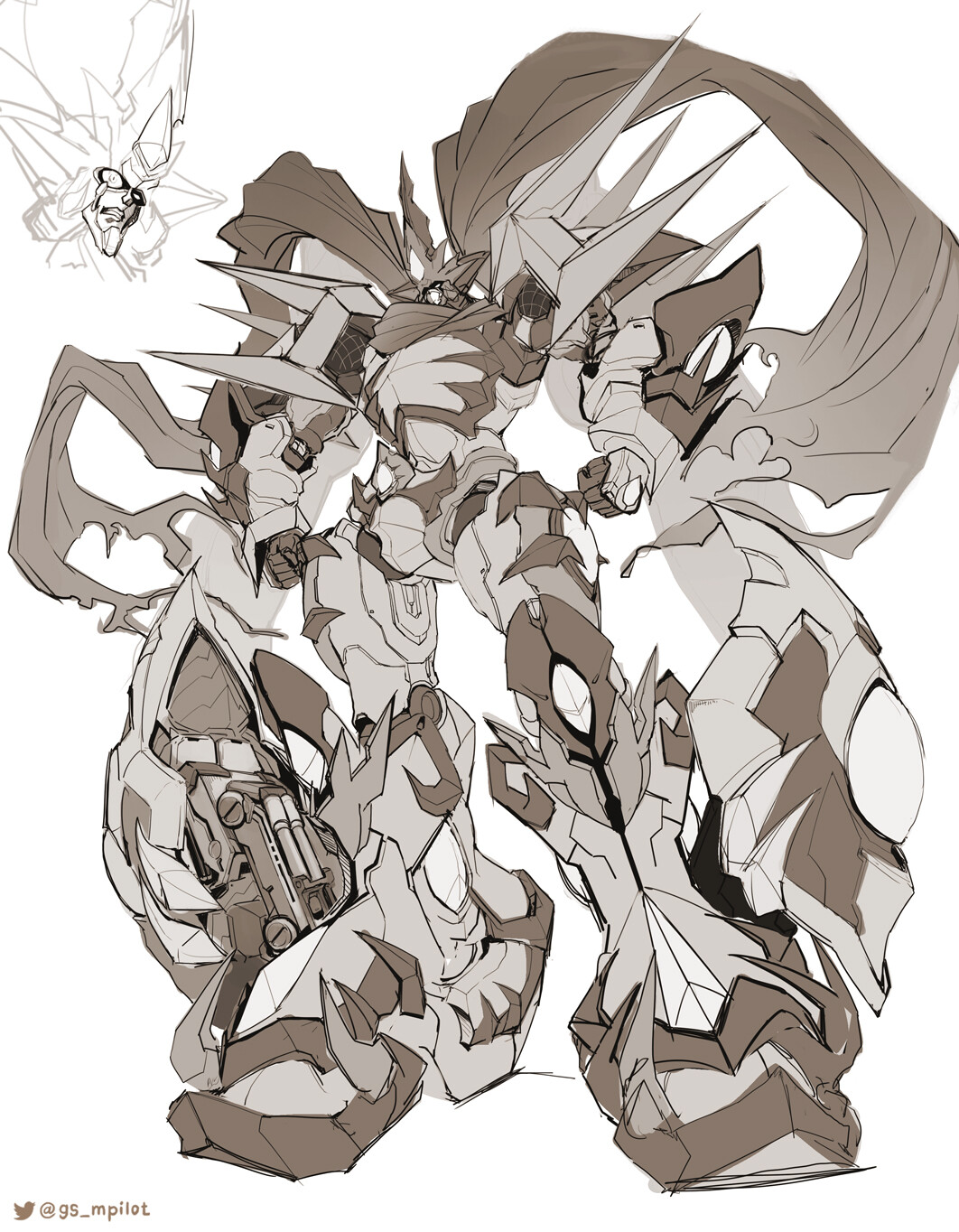 ArtStation - SRW Alpha 3 - DaiRaiOh (Sketch)