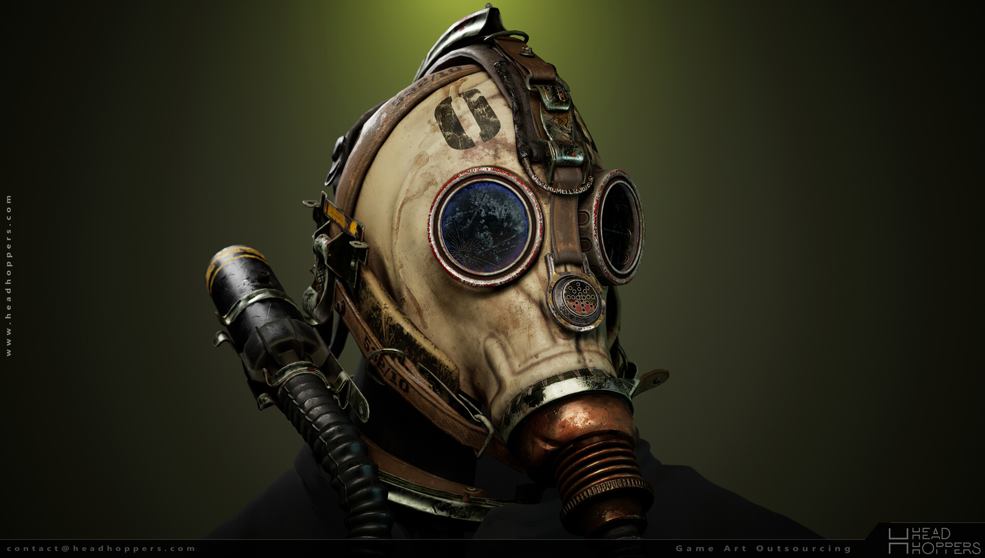 Head Hoppers Studios - Post Apocalyptic Gas Mask (Realtime/Game-Ready Model)