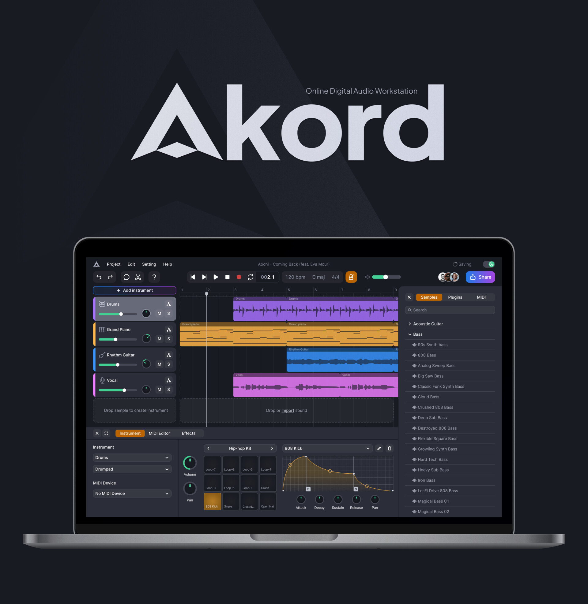 ArtStation - Akord - Online Digital Audio Workstation UI