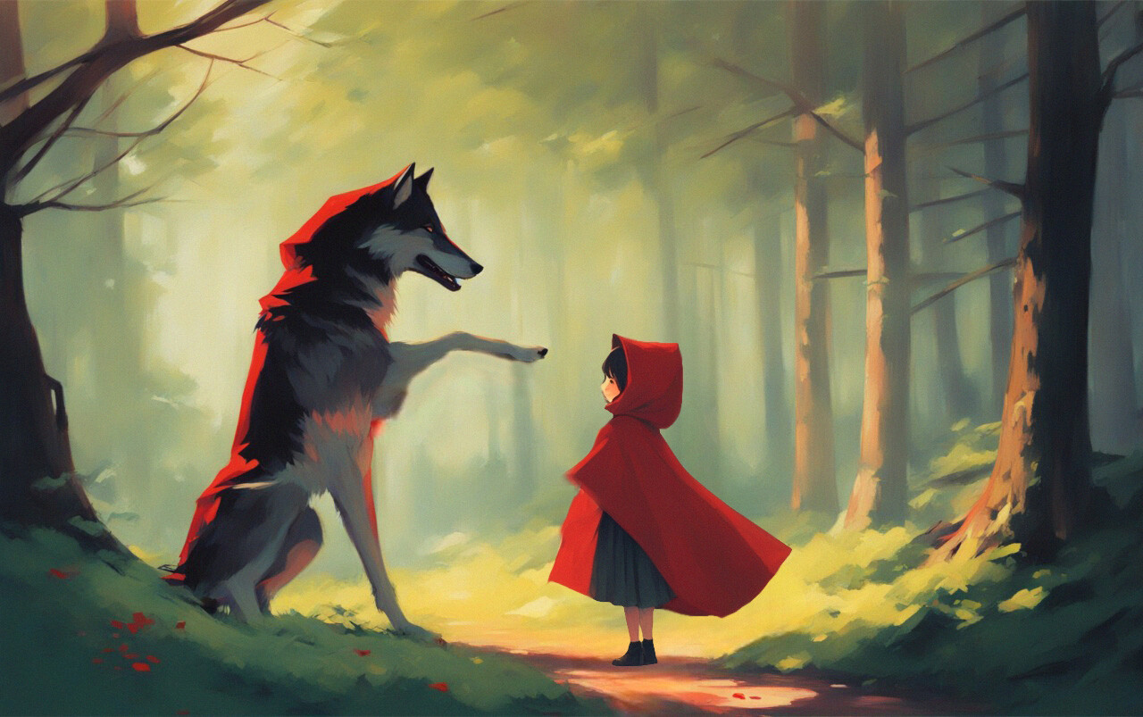 ArtStation - Red Riding Hood and The Wolf