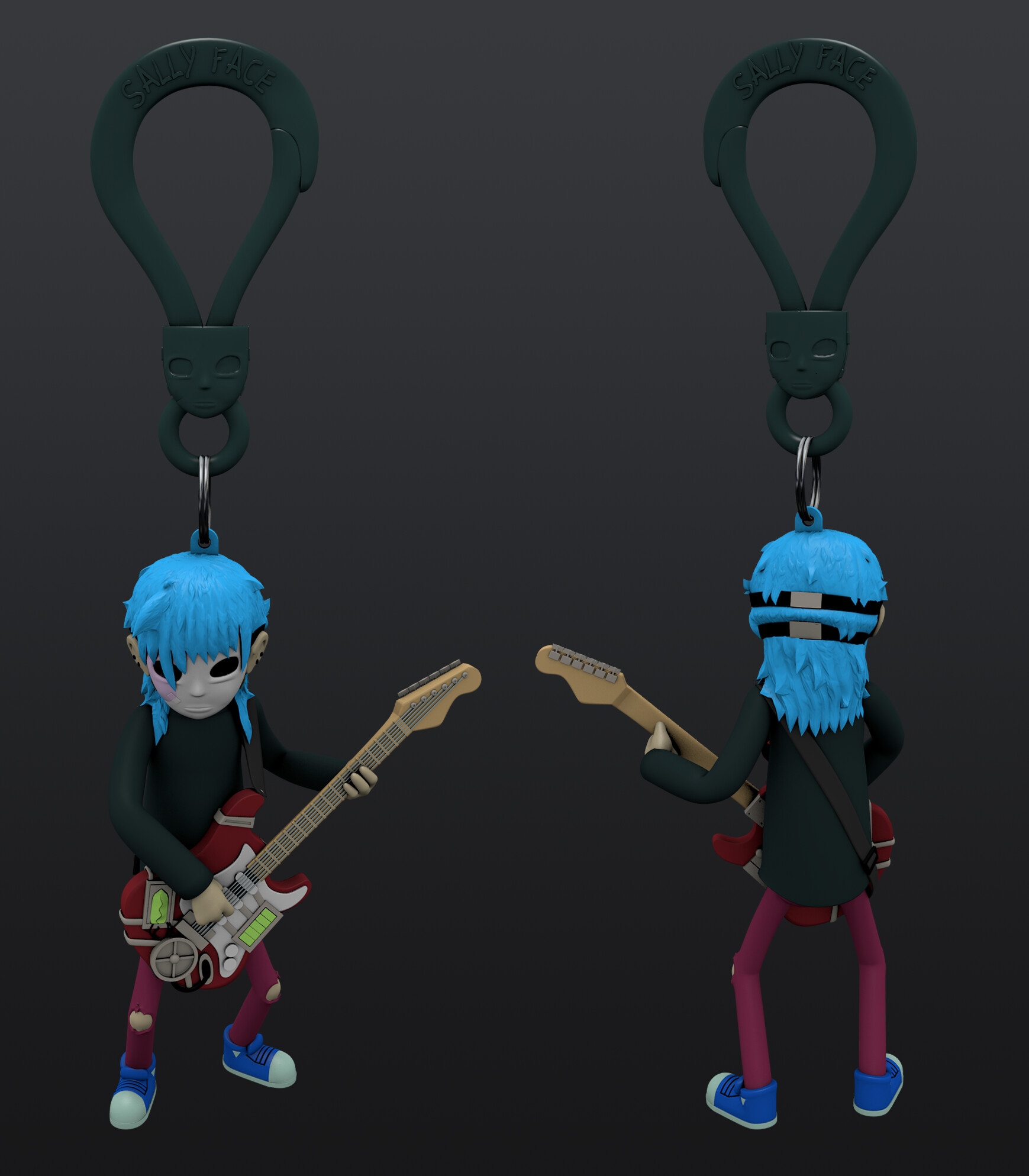 ArtStation - Sally Face Backpack Clips