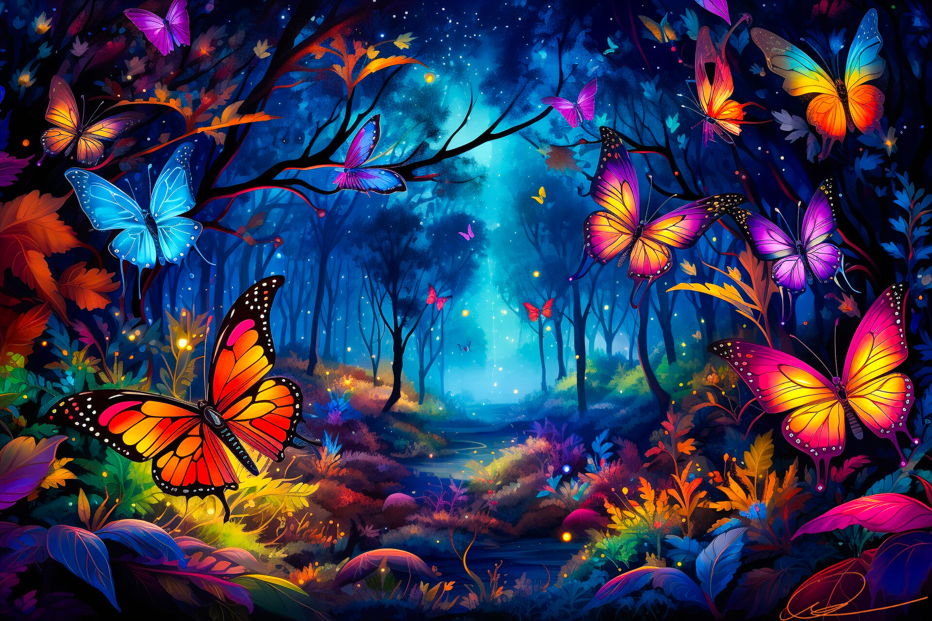 ArtStation - butterfly forest