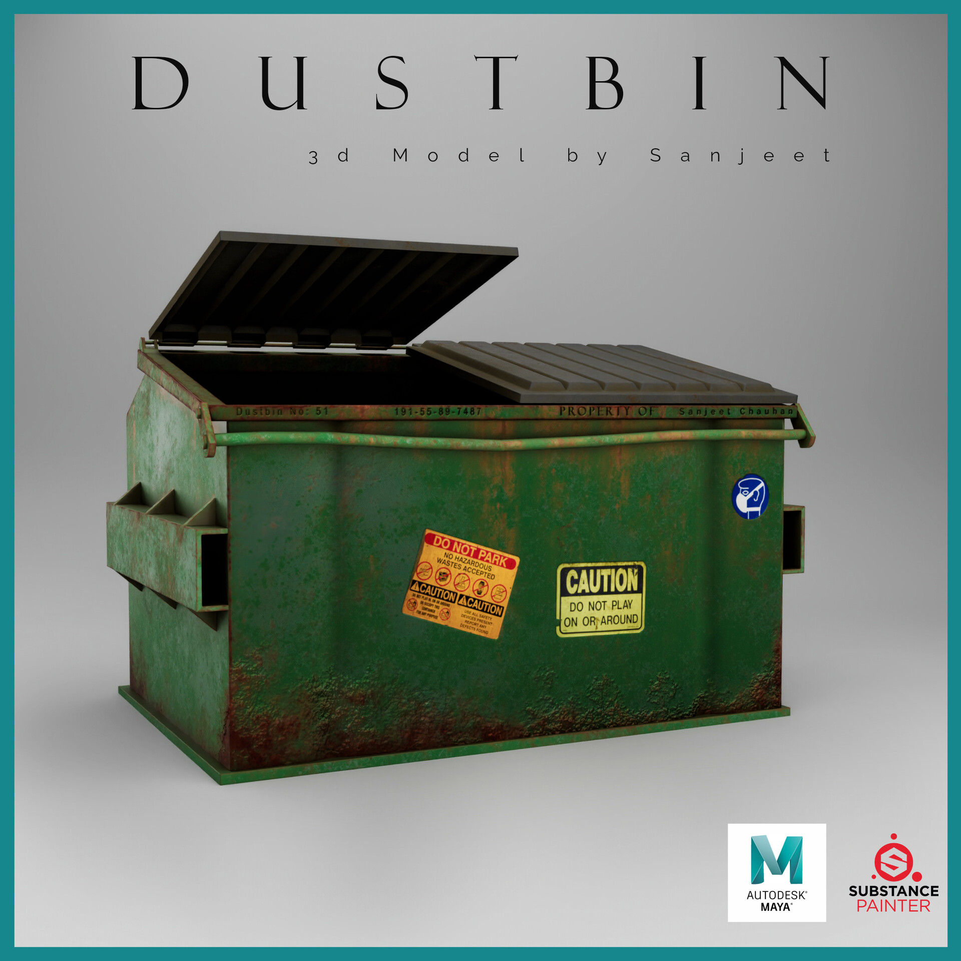 ArtStation - Rusted Dumpster