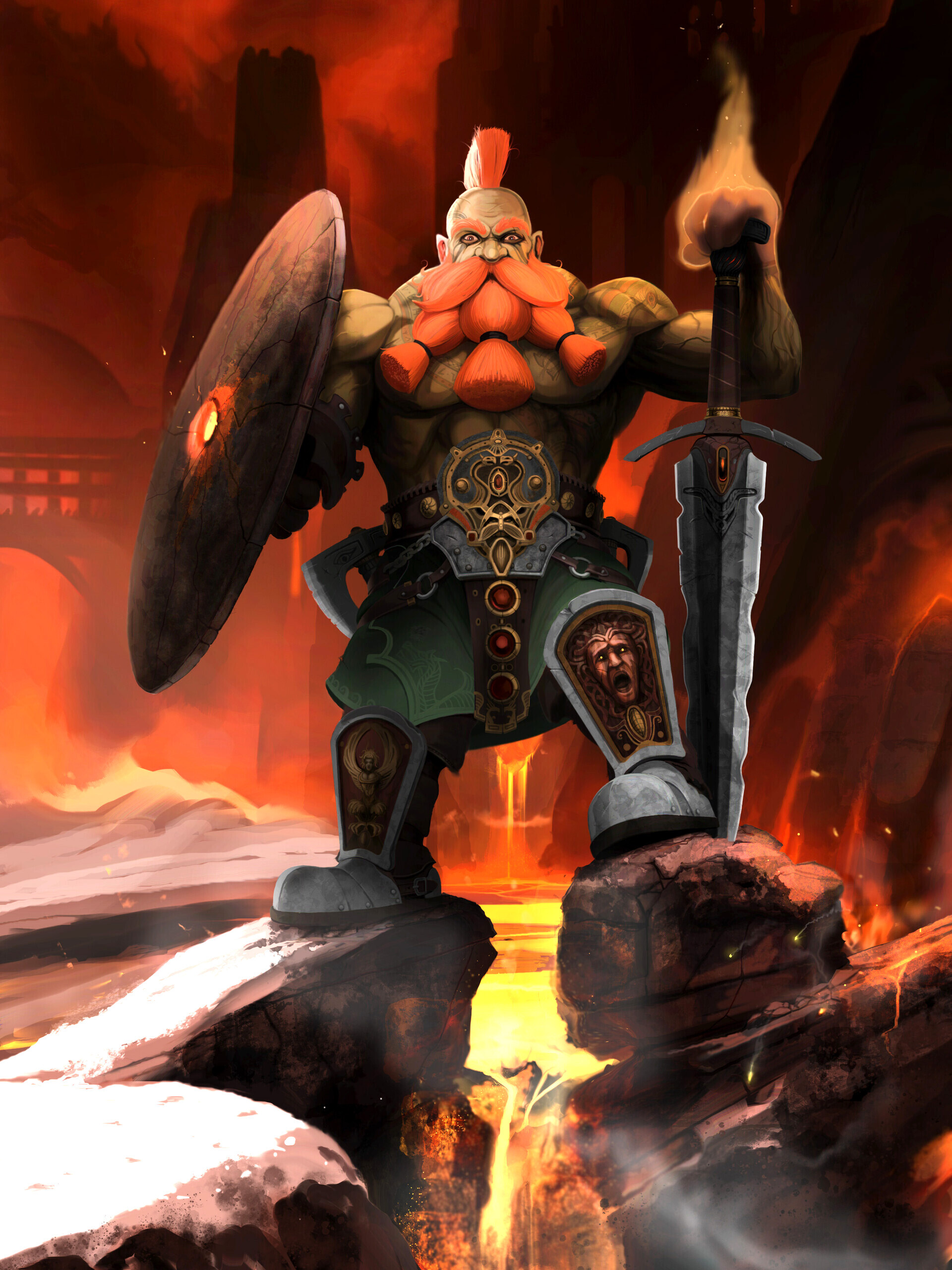 ArtStation - Fire Berserk Mountain clans