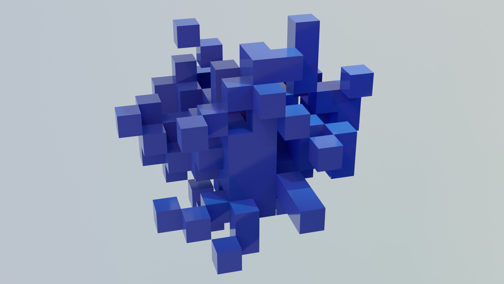 ArtStation - Blue generative asteroids