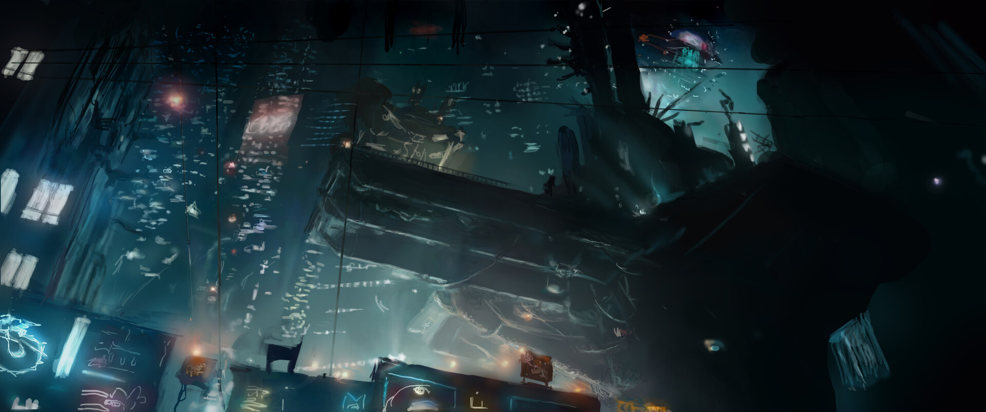 ArtStation - Photoshop Study - Blade Runner Night Scene
