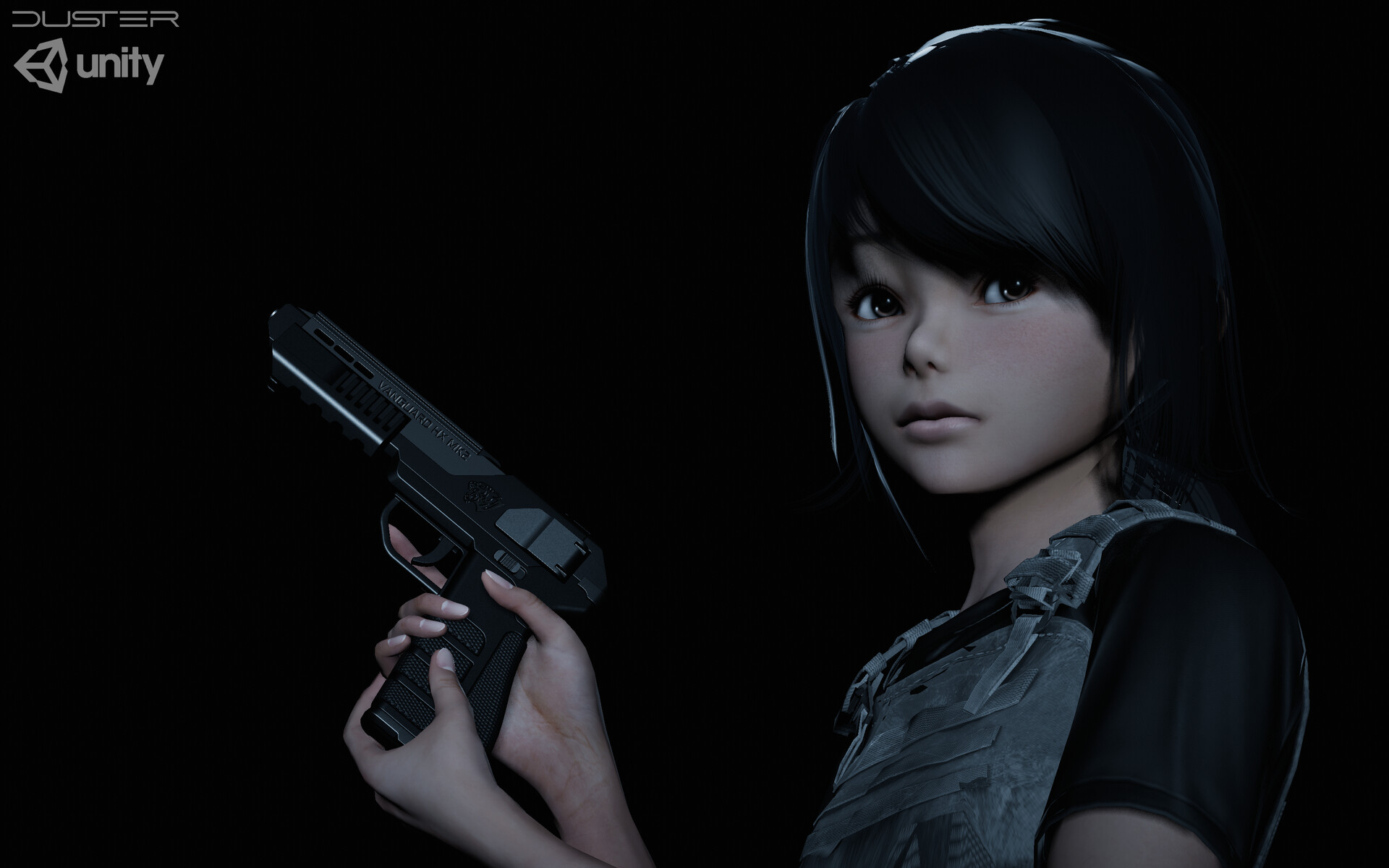 ArtStation - Sci-Fi / Cyberpunk Pistol feat. Ashley (Unity)