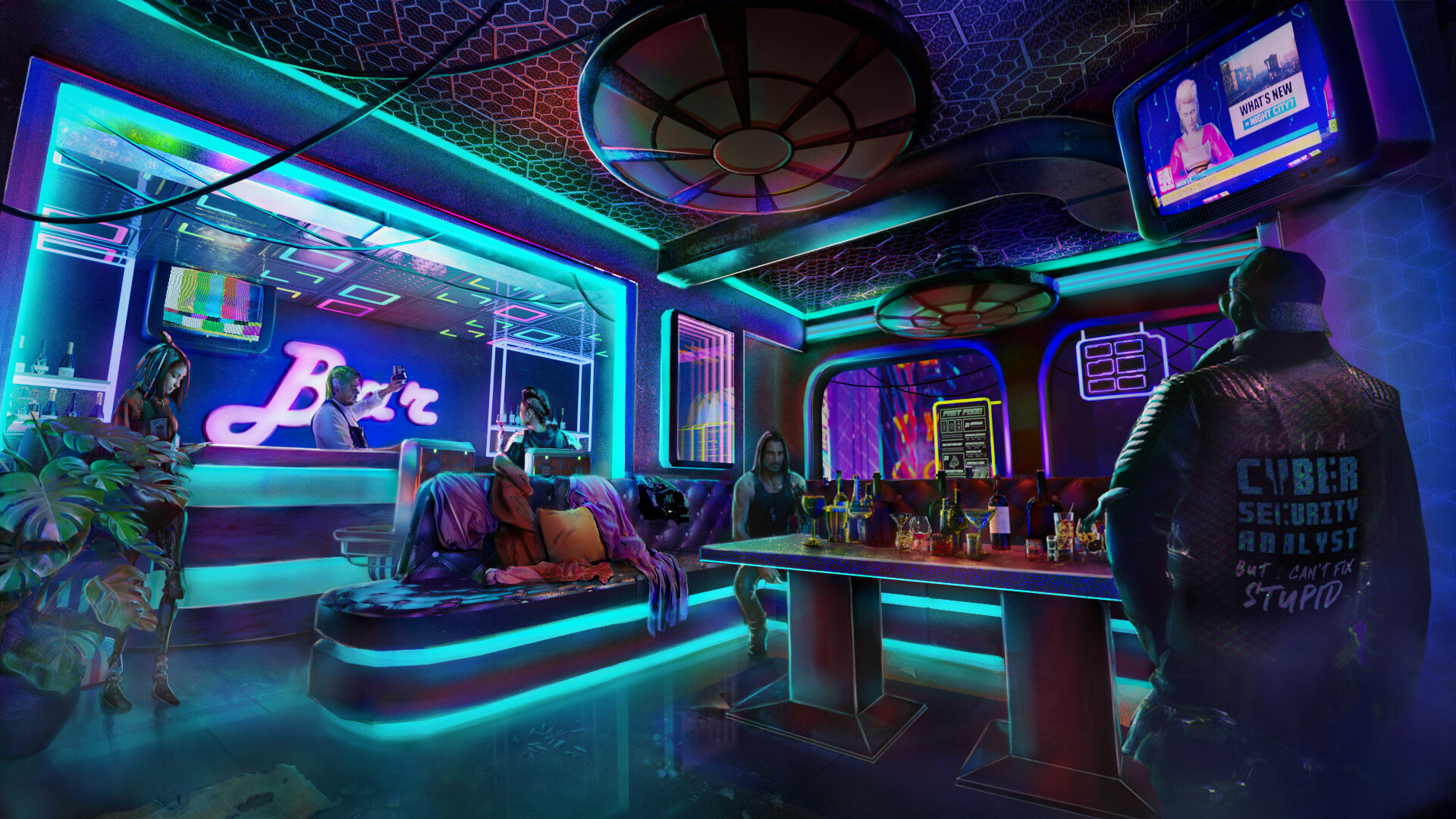 ArtStation - Cyber Bar Concept_3D Fan art