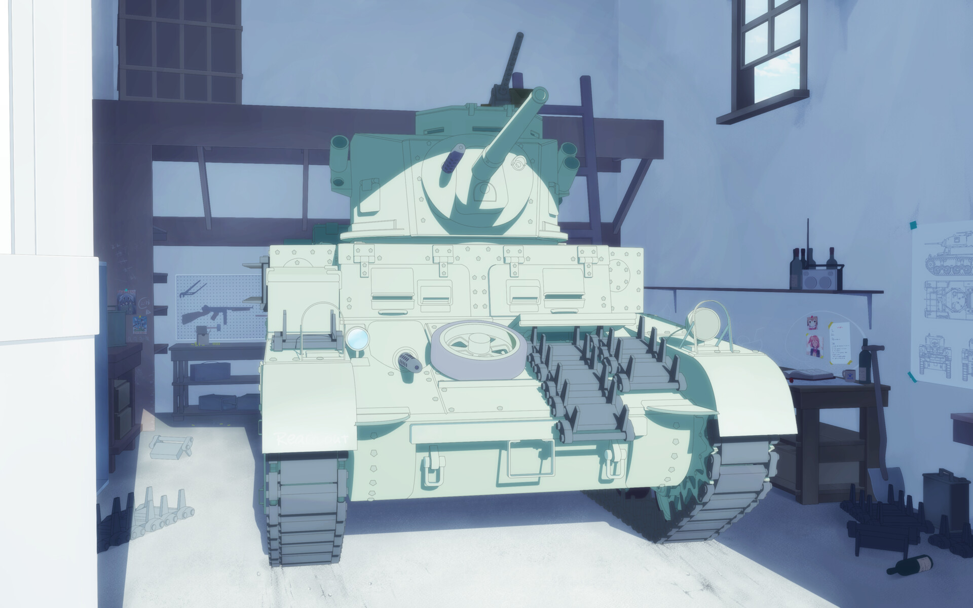 ArtStation - M3A1 Stuart 2D Art