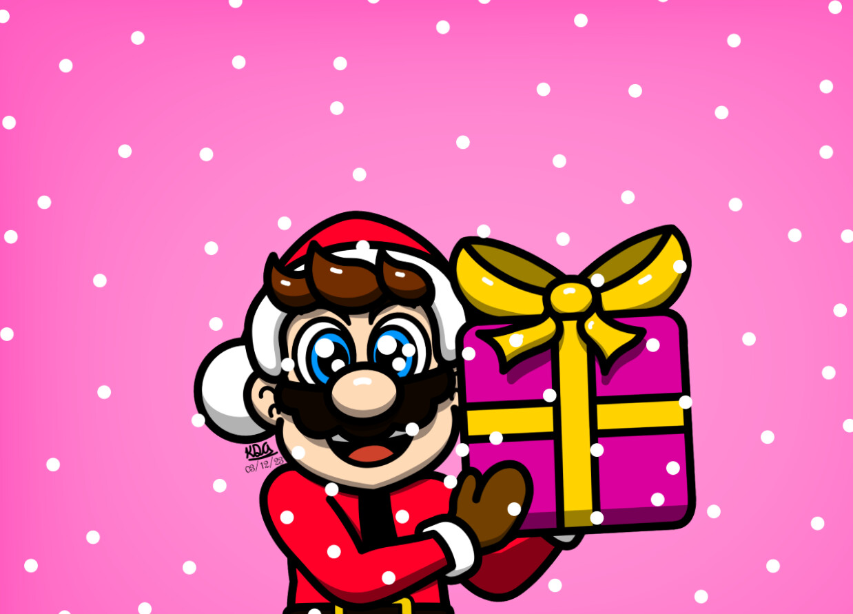 ArtStation - DA Christmas Mario