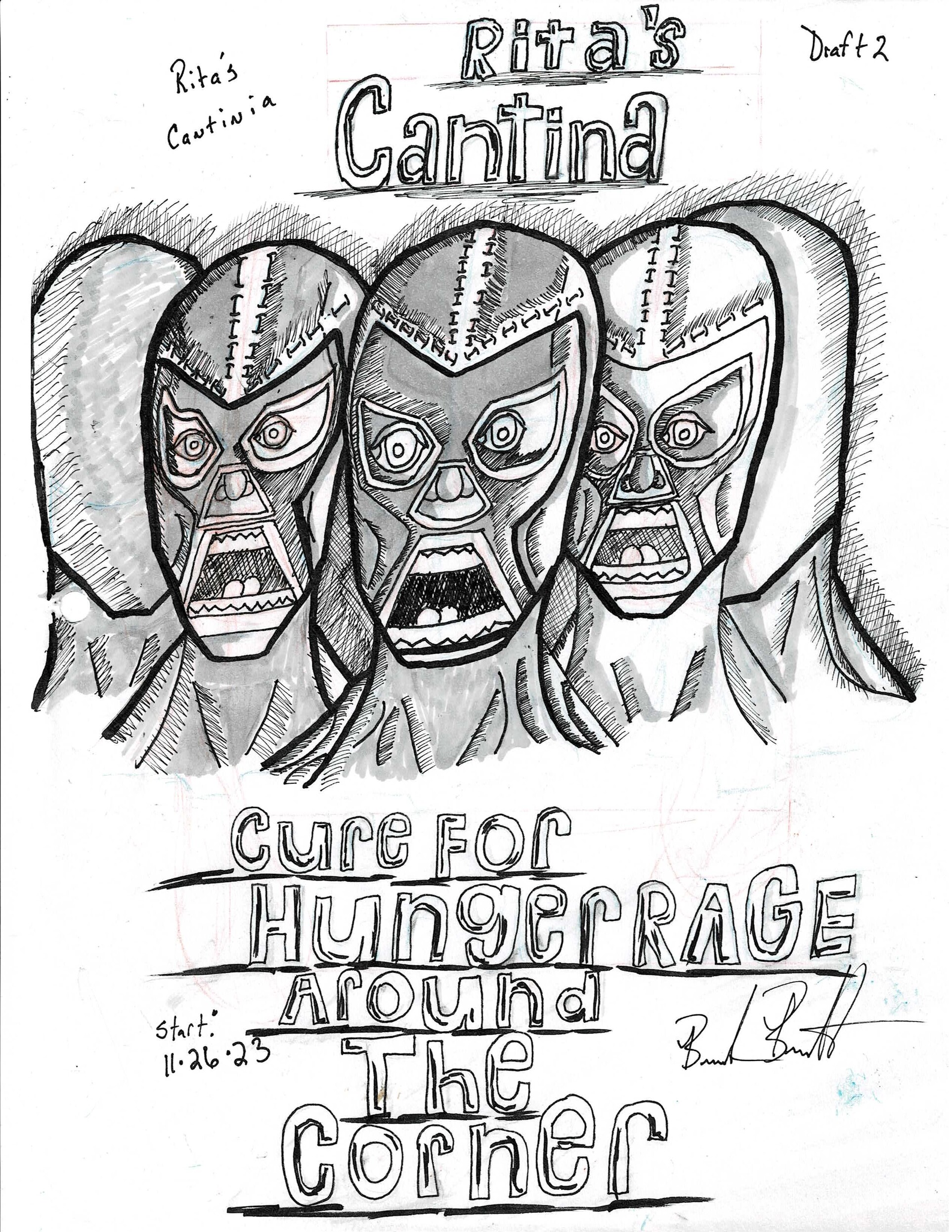 ArtStation - Rita's Cantina Draft 2 inks and Shadows