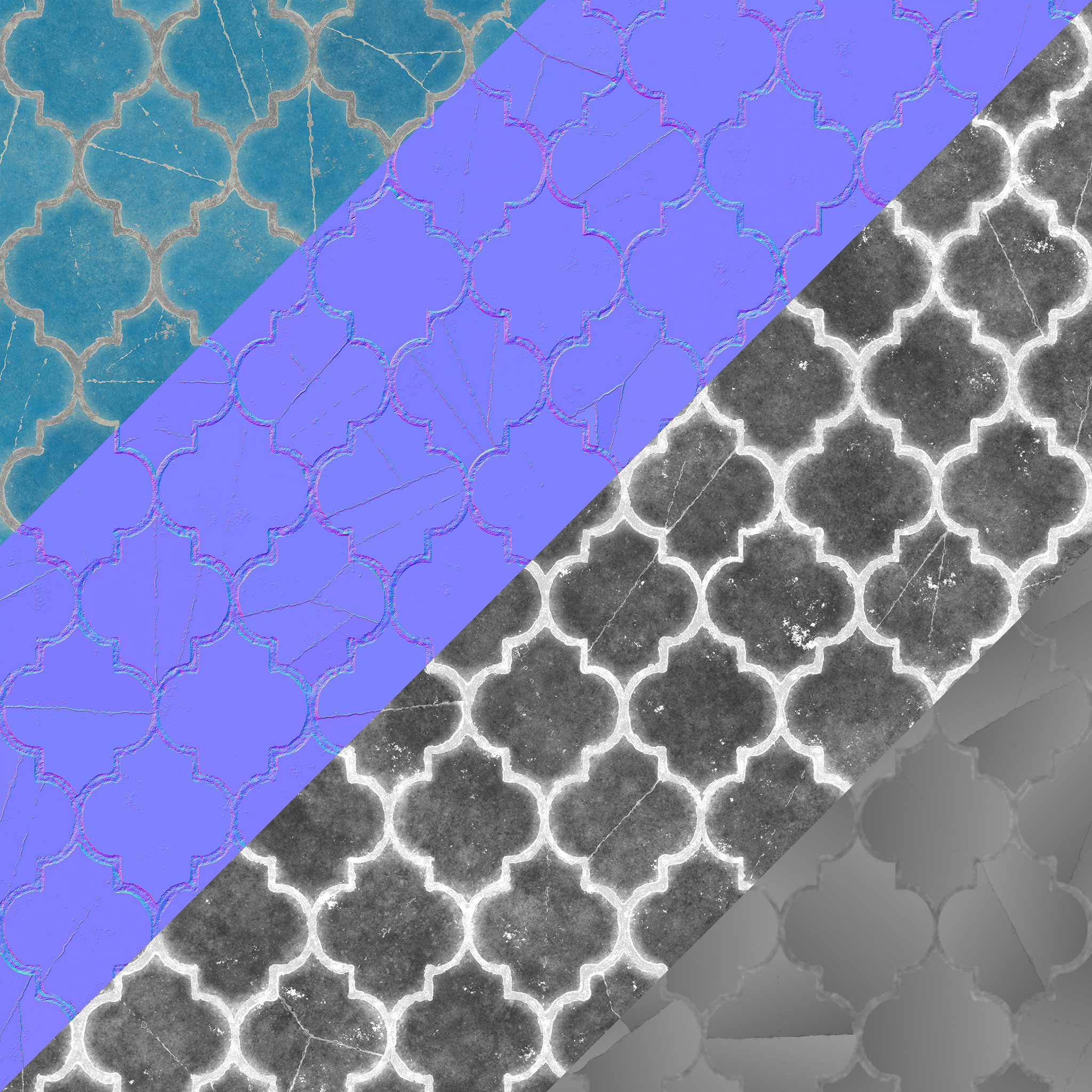 Ludovic Petiot - Painted Ceramic Tiles - Substance Designer