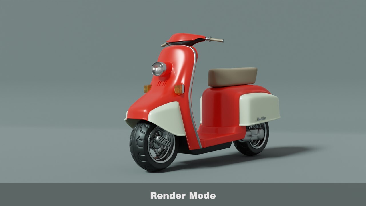ArtStation - Honda Julio Scooter 3D modeling