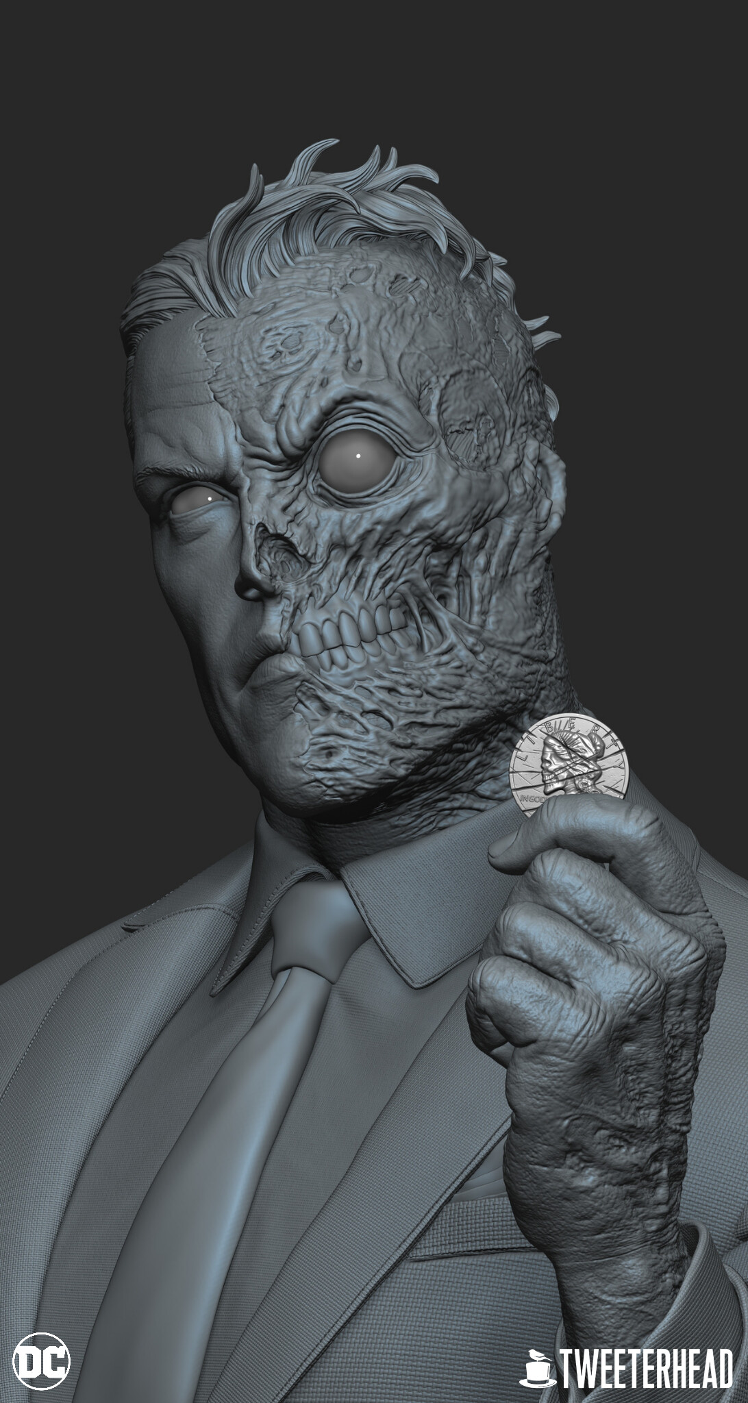 ArtStation - Twoface statue for Tweeterhead