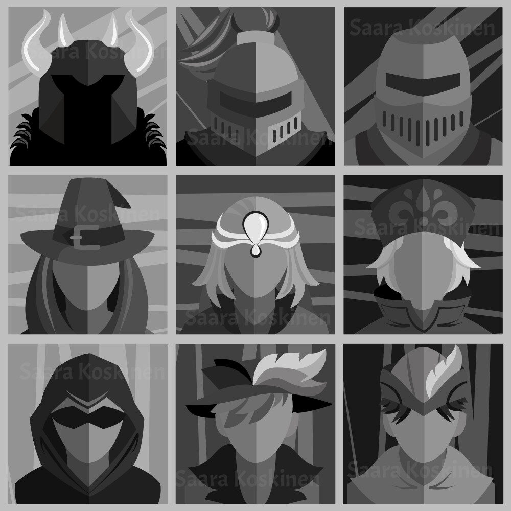 Saara Koskinen - UI/ icon art for Defenders of Venturia- game concept