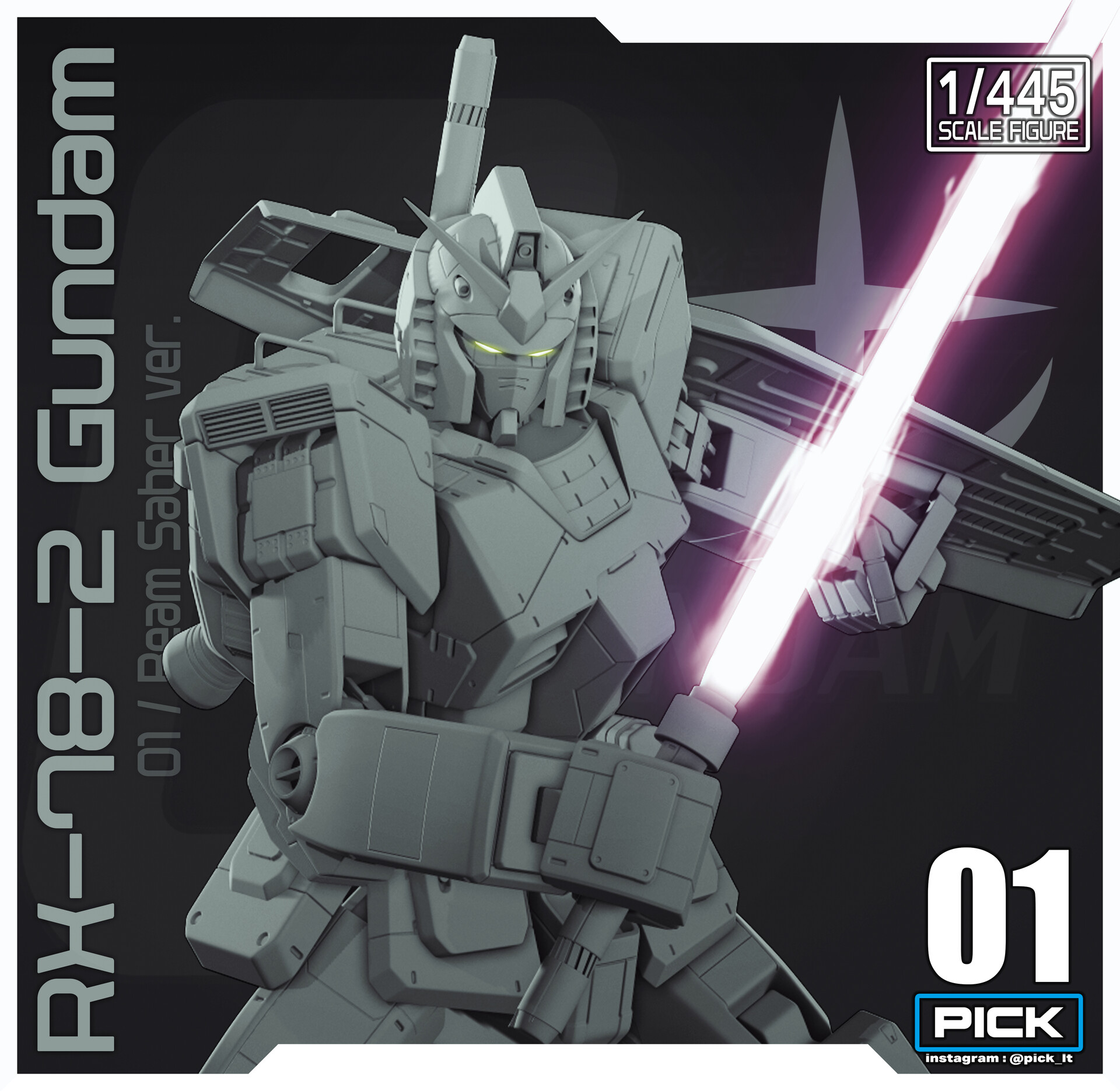 ArtStation - 01/ RX78-2 Gundam BeamSaber ver. / 3D Resin Print Mini ...