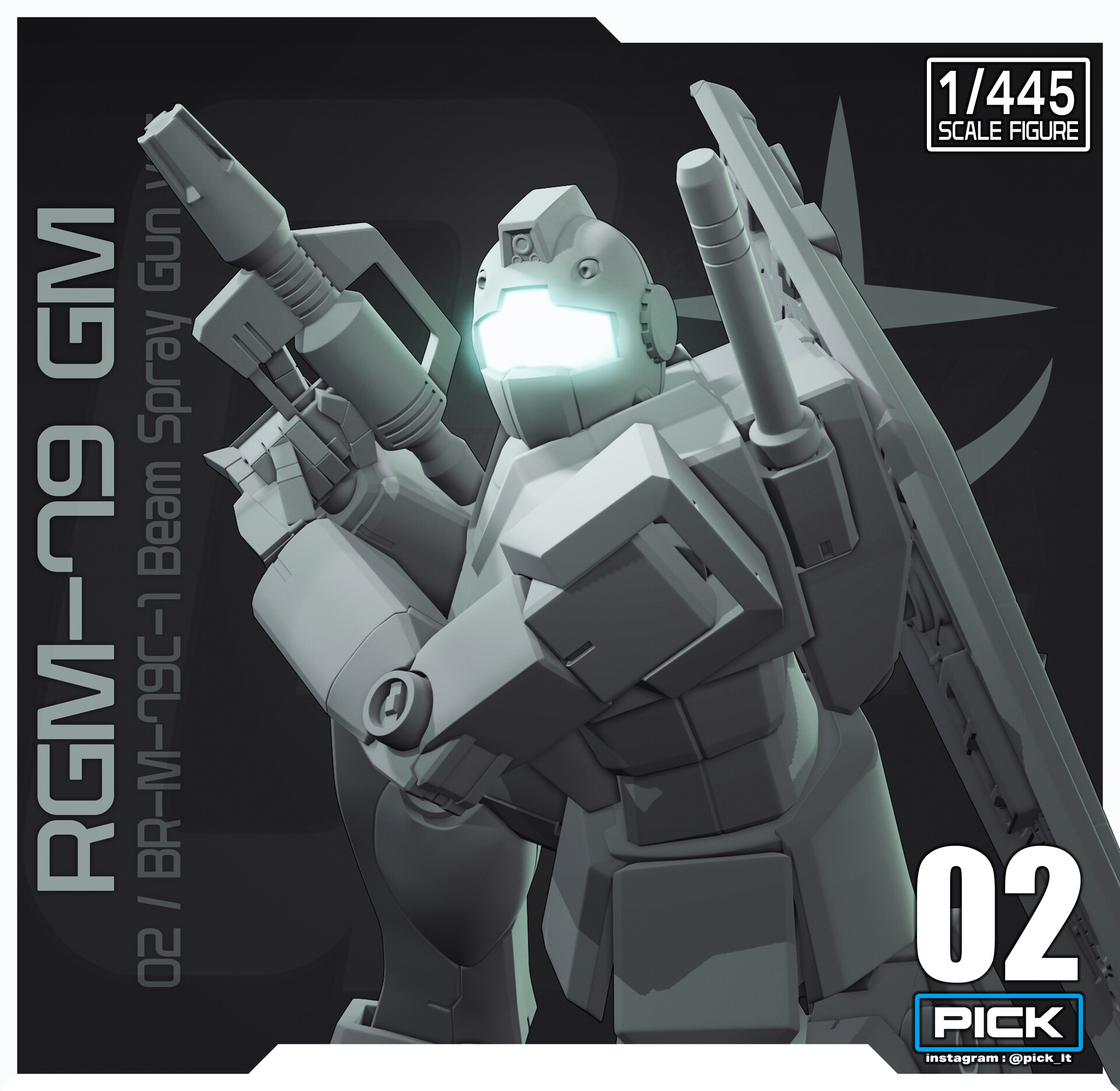 ArtStation - 02/ RGM-79 GM Beam Spray Gun ver/ 3D Resin Print Mini ...
