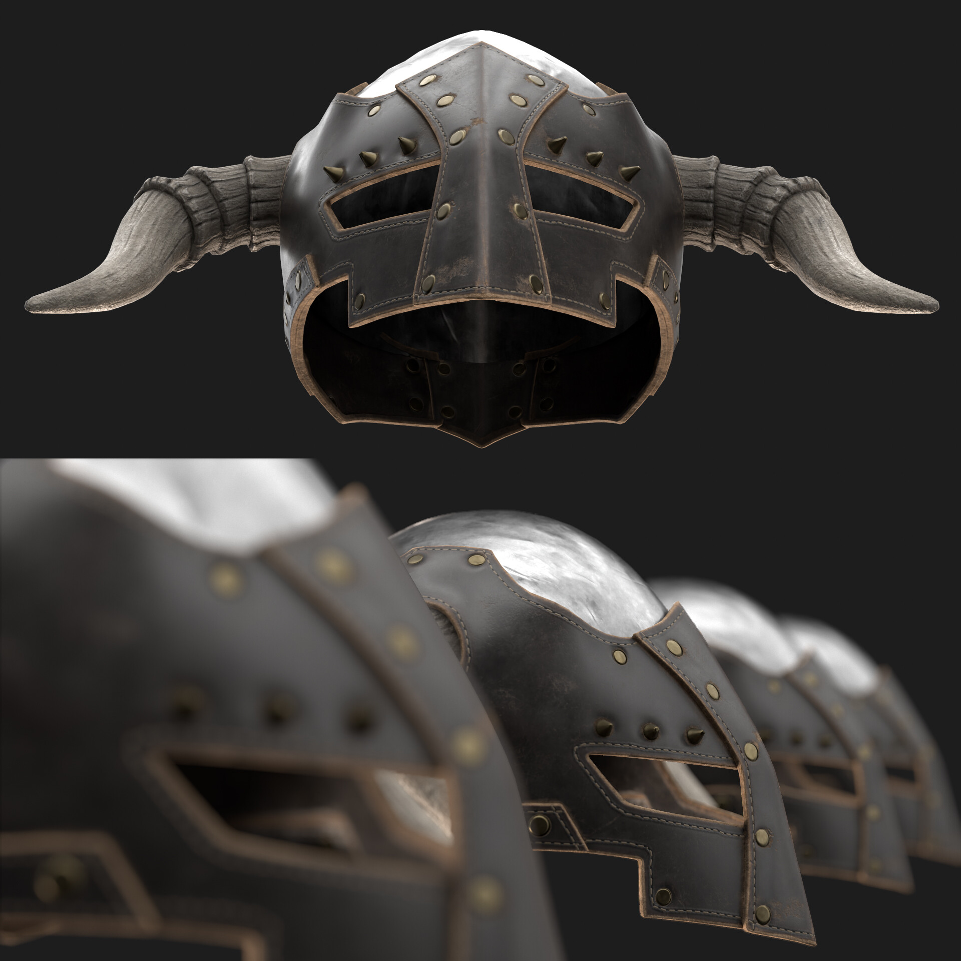 Manuk Matevosyan - Dark LORDS Helmet Low-poly 3D model