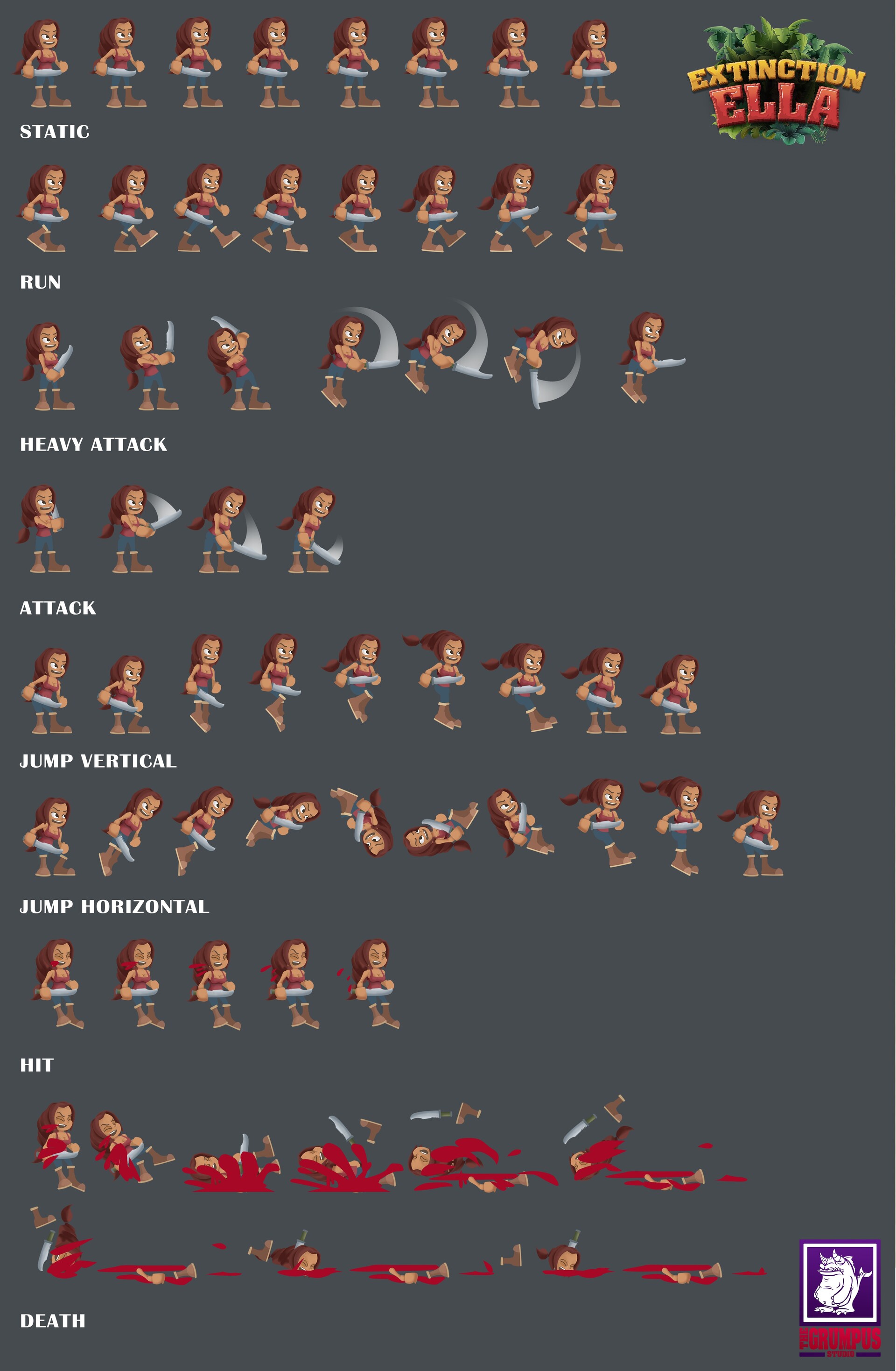 ArtStation - Extinction Ella Sprite Sheet