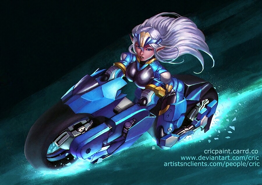 ArtStation - Mecha Bike Elf