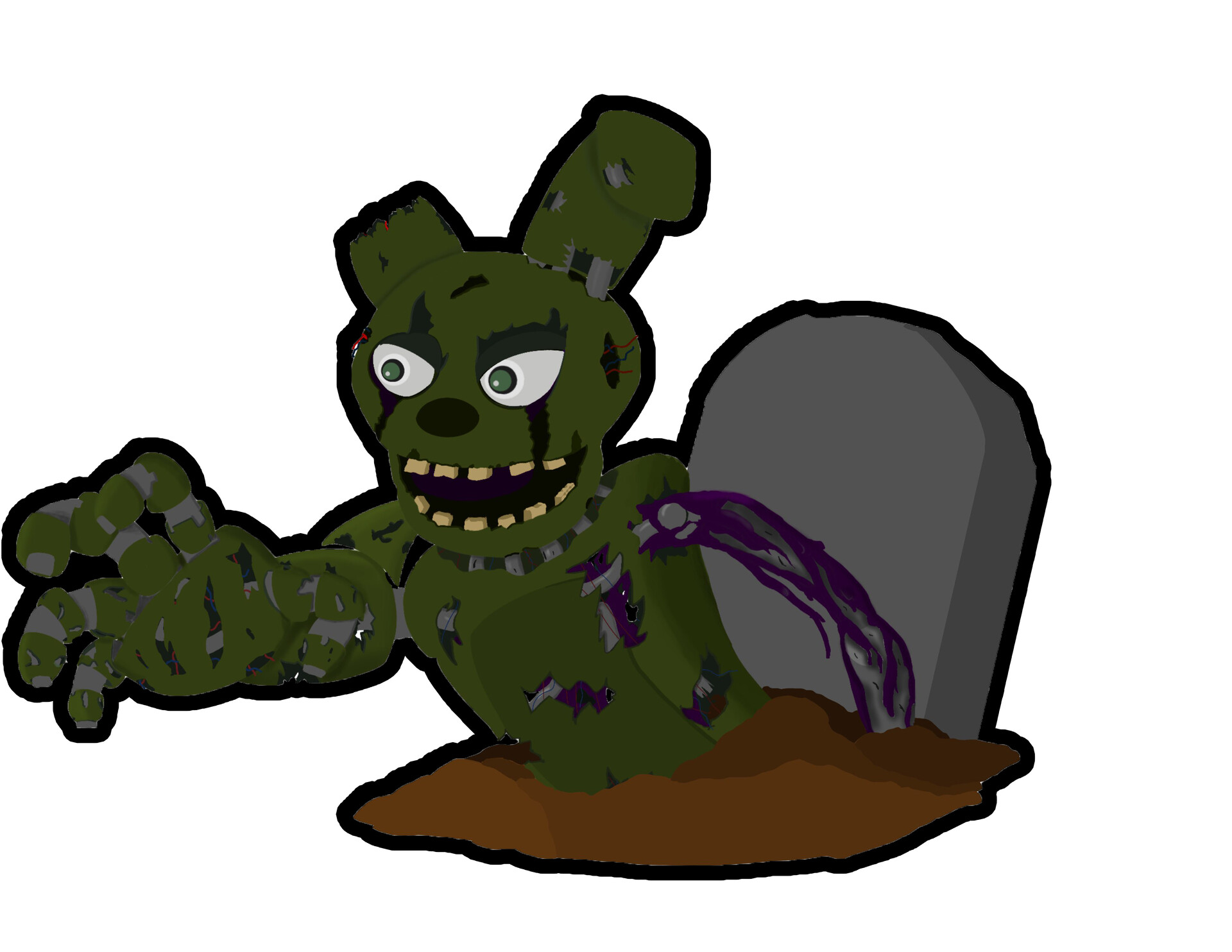 ArtStation - Springtrap Gravesite