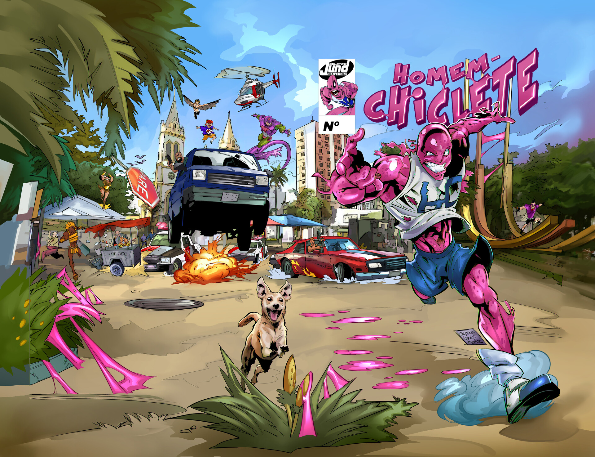 ArtStation - Gum-Man nº2 (Double Page/Cover Comics)