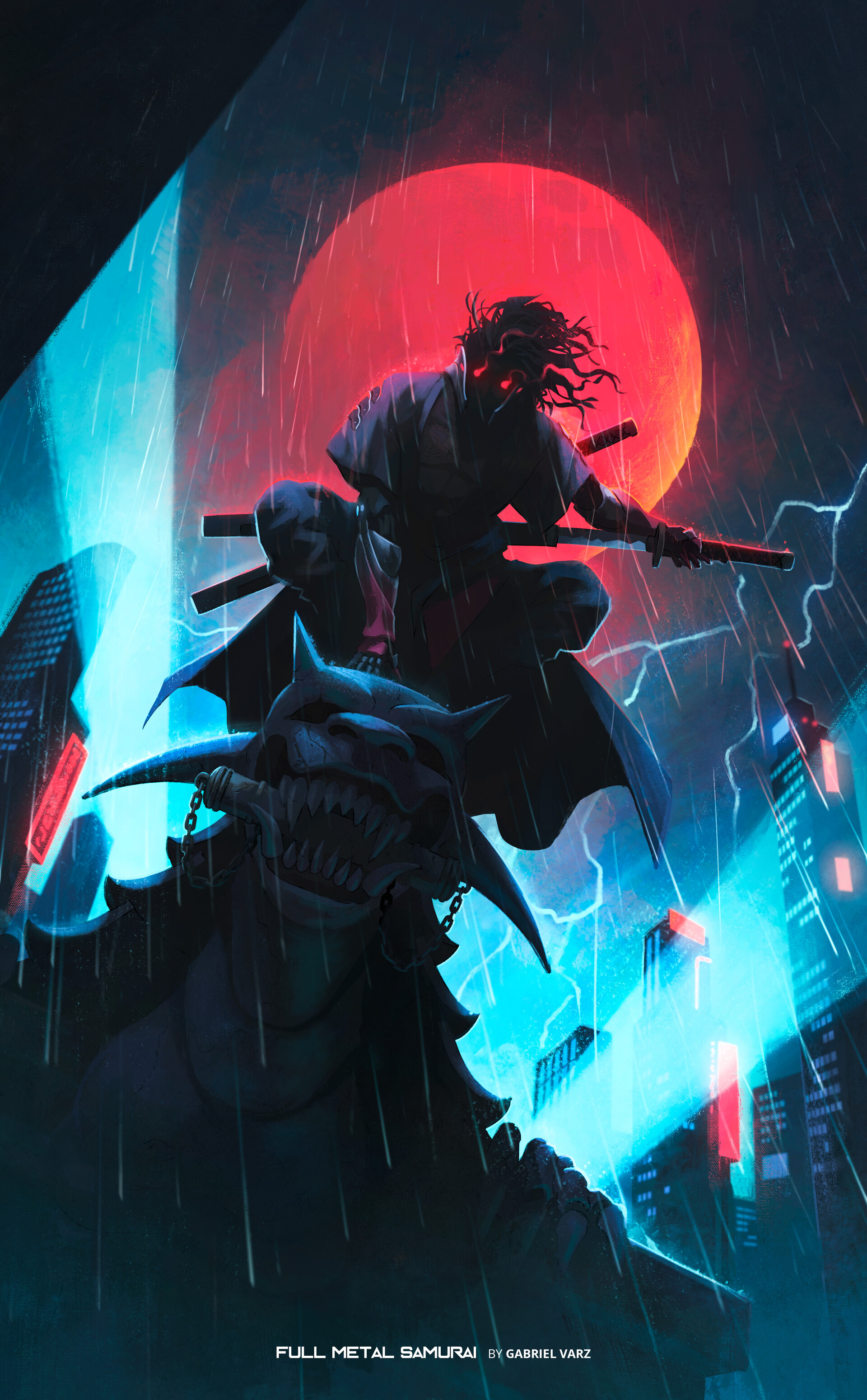 ArtStation - Metal Red Moon