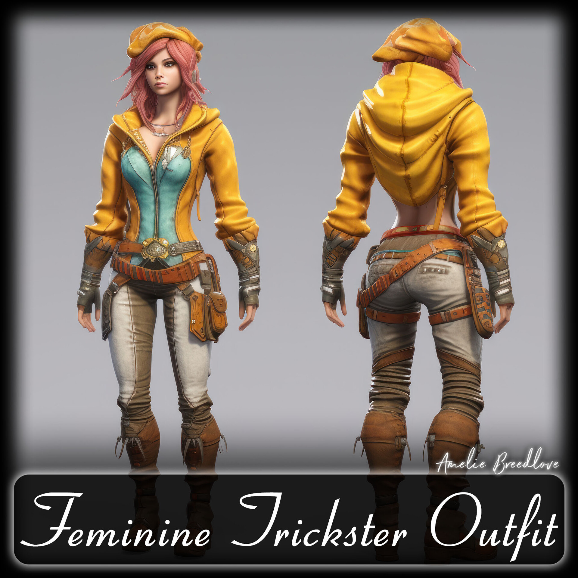 ArtStation - 200 Feminine Trickster Outfit Reference Pack | 4K | v.198