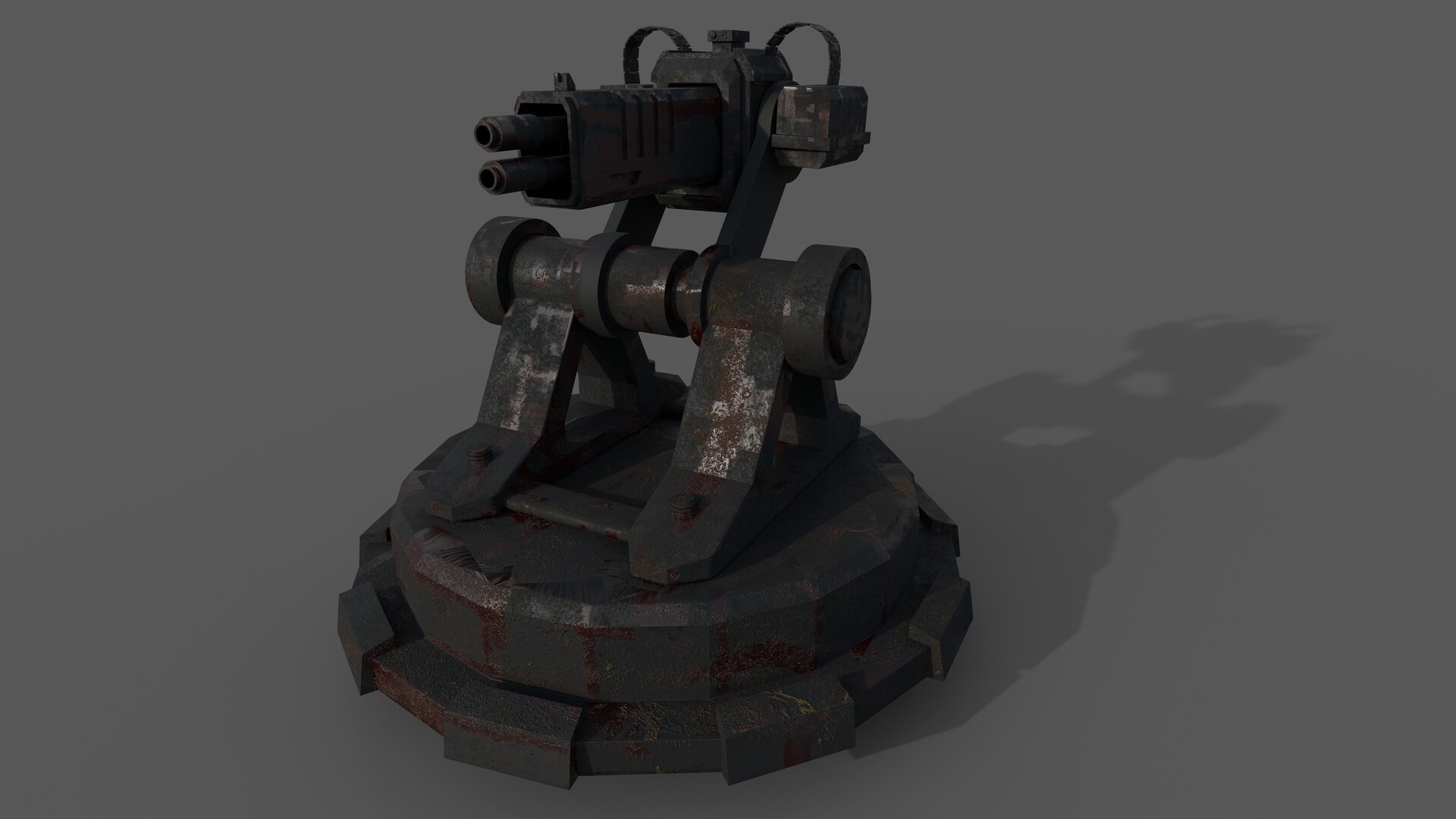 ArtStation - 3d automatic fire gun