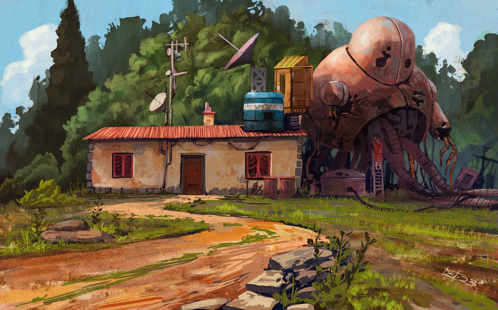 ArtStation - backyard robot rapair