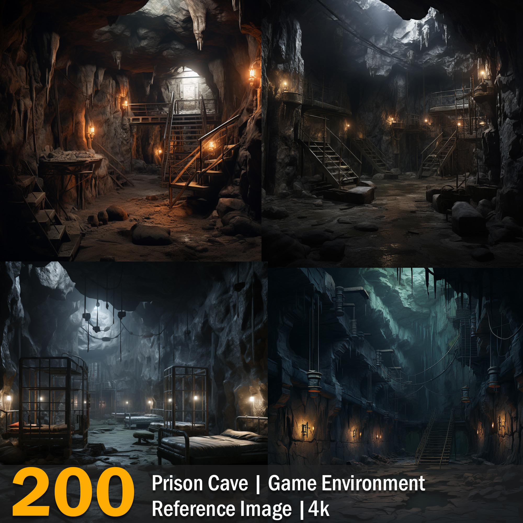 Lumière - Prison Cave | Game Environment | Reference Images | 4K